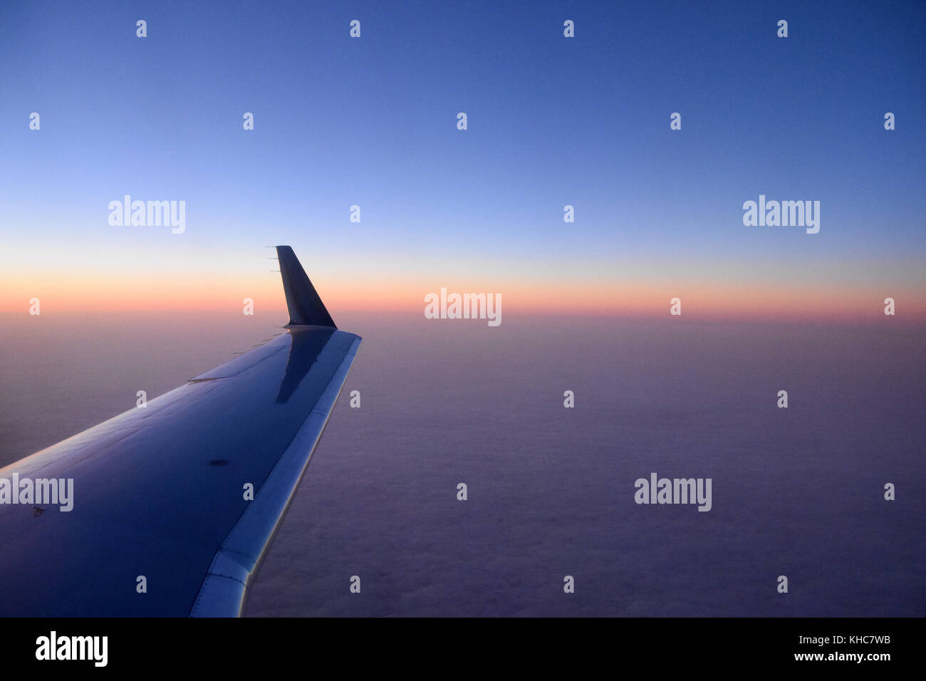 Sunrise In Flight Stock Photo - Alamy