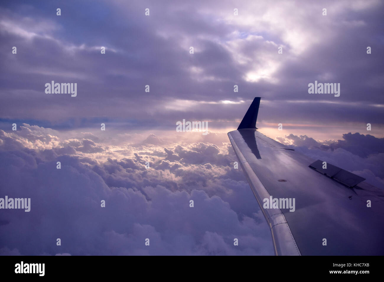 Sunrise In Flight Stock Photo - Alamy
