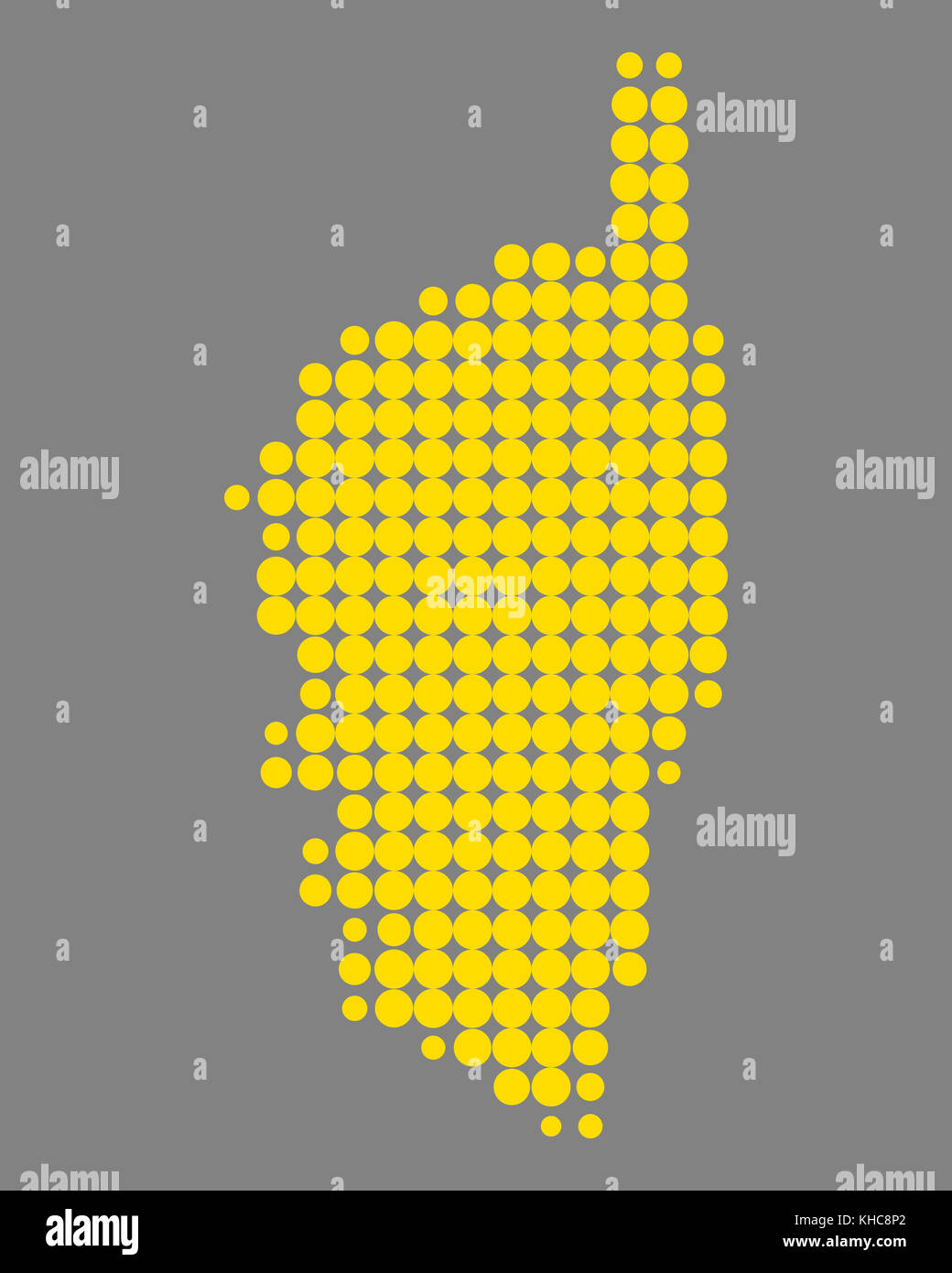 Map of Corsica Stock Photo - Alamy
