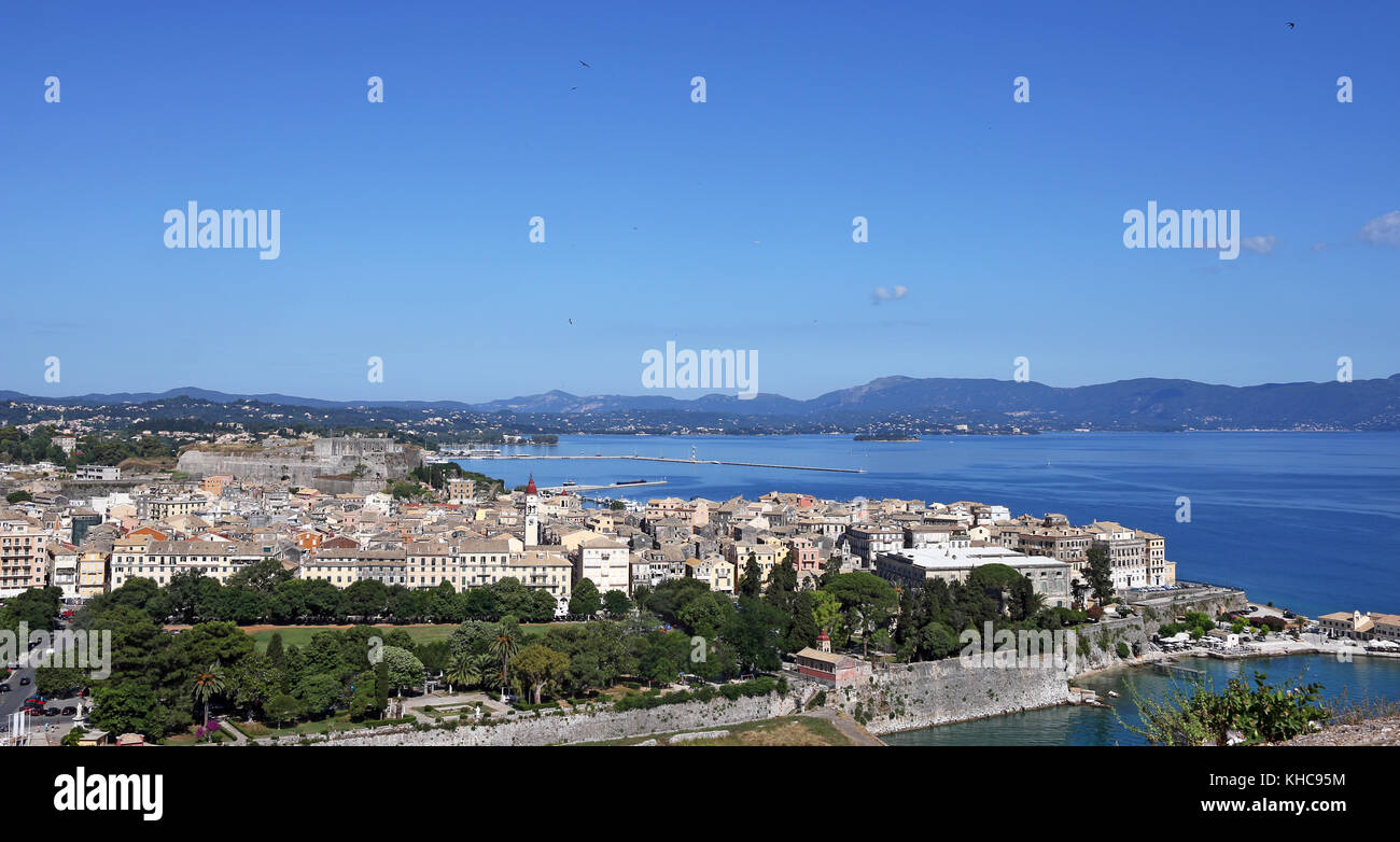 Corfu town cityscape summer season Stock Photo - Alamy