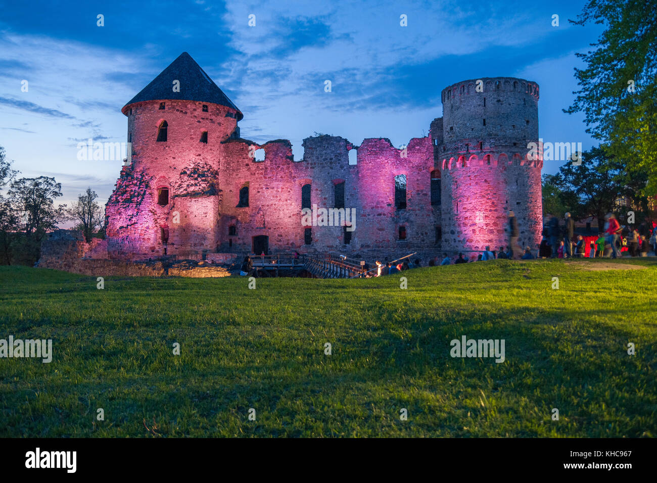 Old town, city, castle park in Cesis, Latvia. 2014 Stock Photo - Alamy