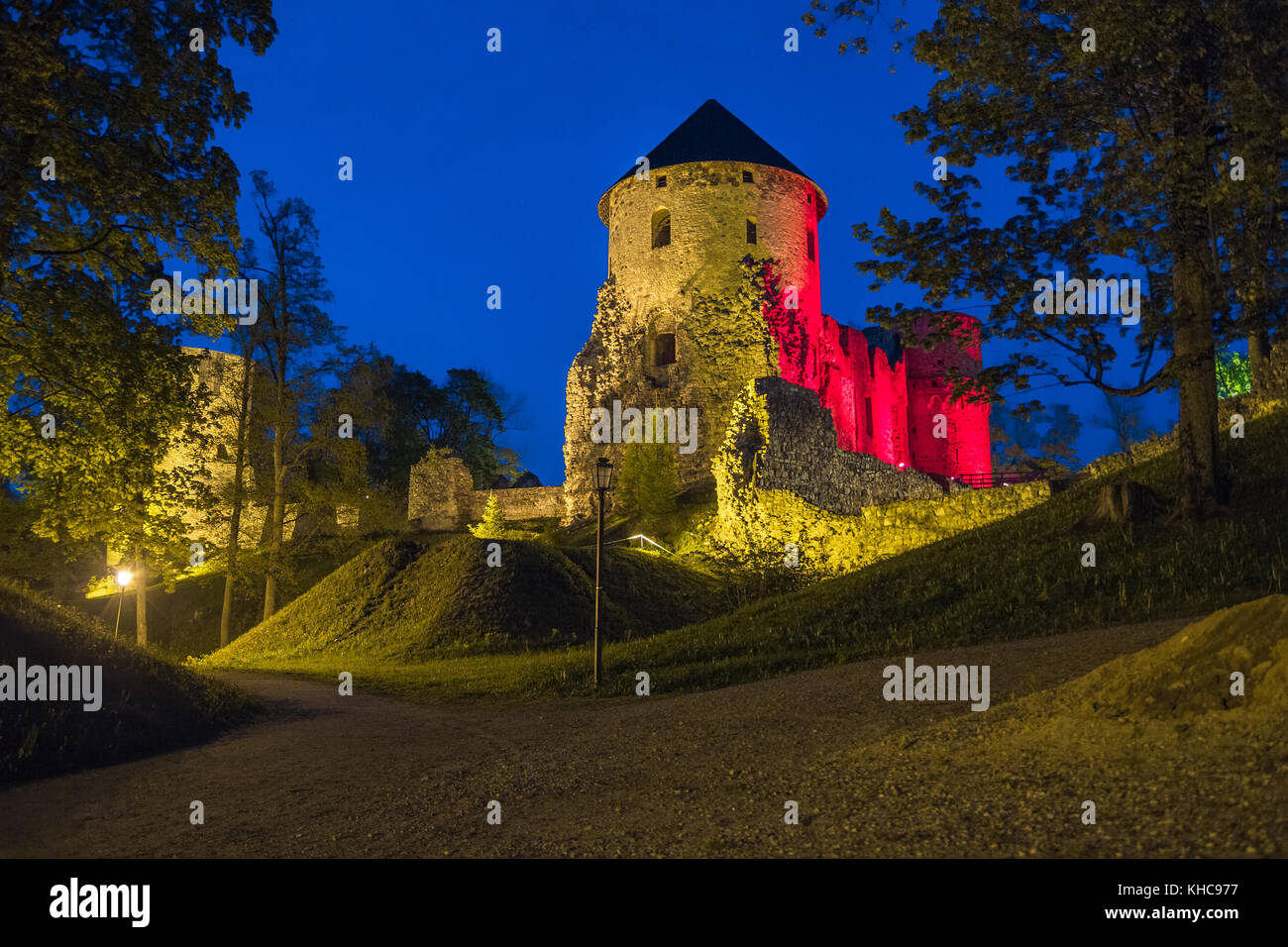 Old town, city, castle park in Cesis, Latvia. 2014 Stock Photo - Alamy