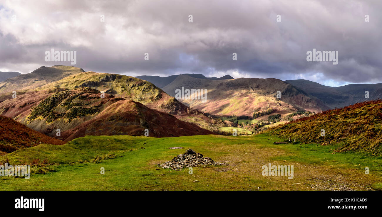 View across the eastern fells from Boredale Hause Stock Photo - Alamy