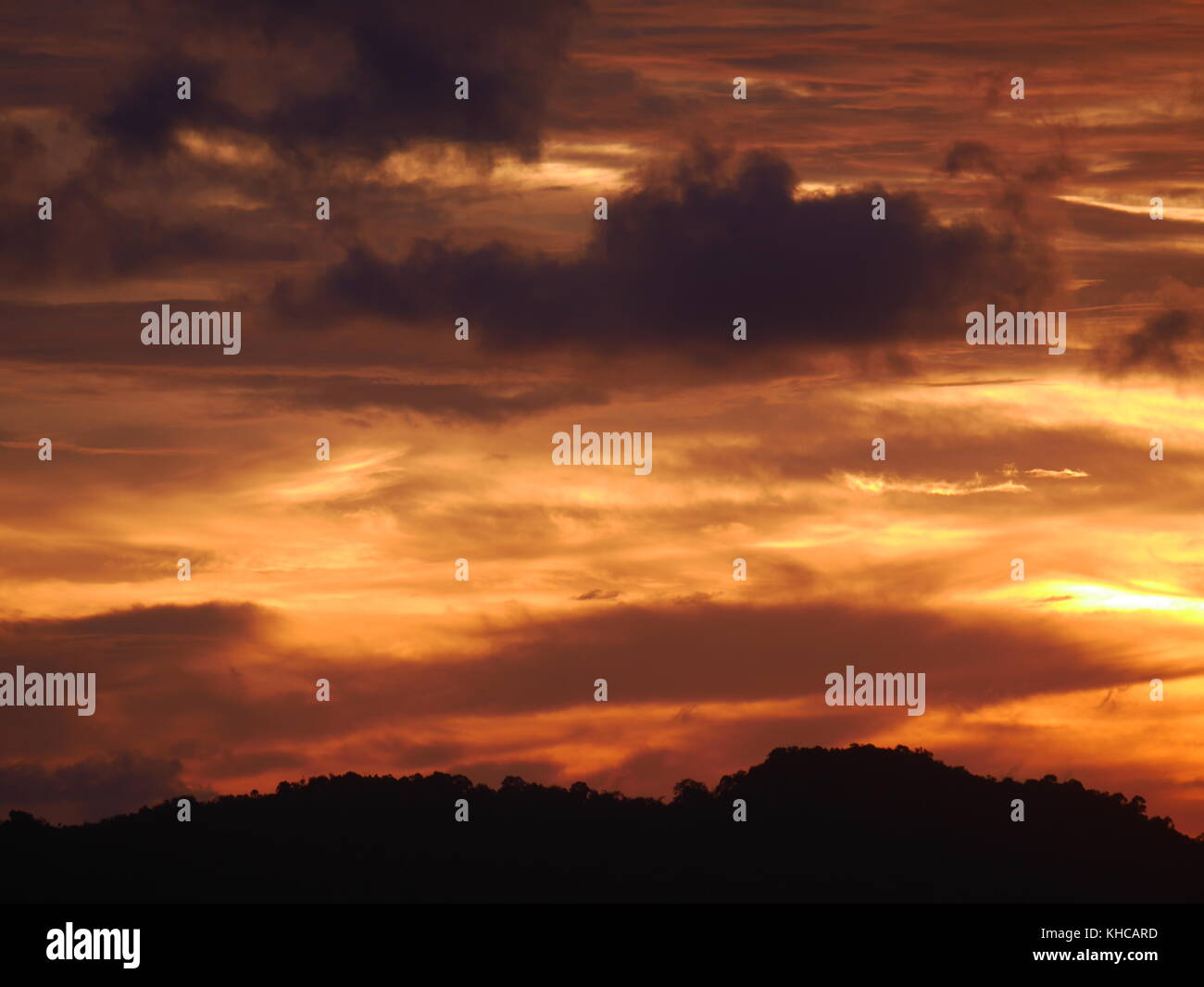 Twilight beautiful evening cloudy sky after sunset background . There ...