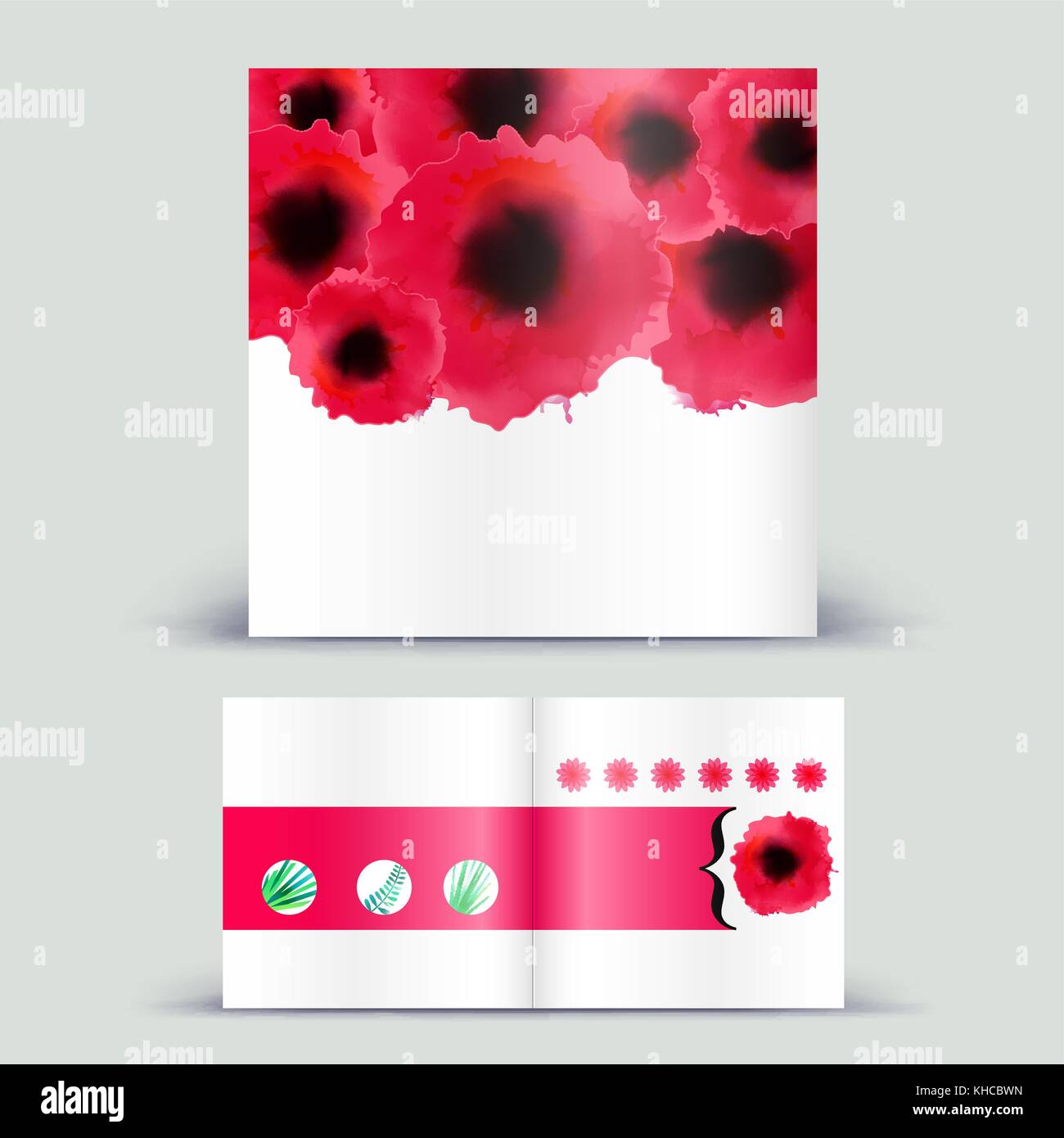 Corporate booklet promotion template with color elements. Vector ...