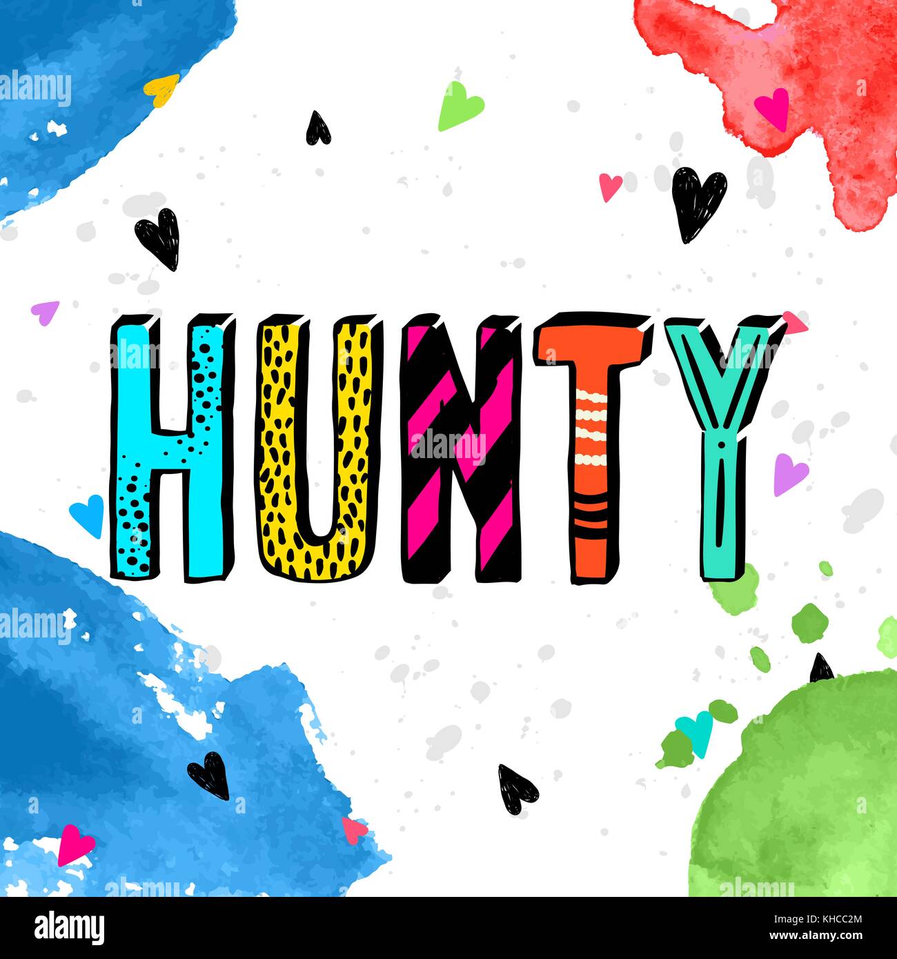 Dear. Motivation slang quotes text. Lovely retro doodle and watercolor ...