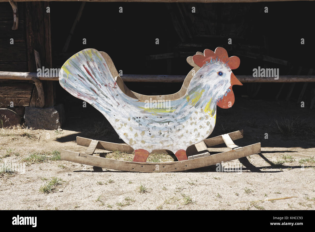 Wooden toy glider or platform made by hand for child Stock Photo - Alamy