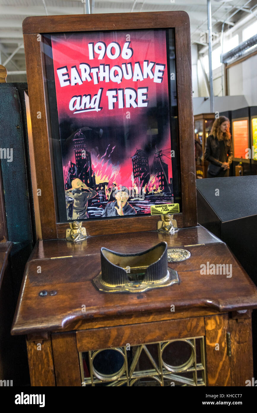 SAN FRANCISCO EARTHQUAKE 1906 Vintage original wooden amusement arcade ...