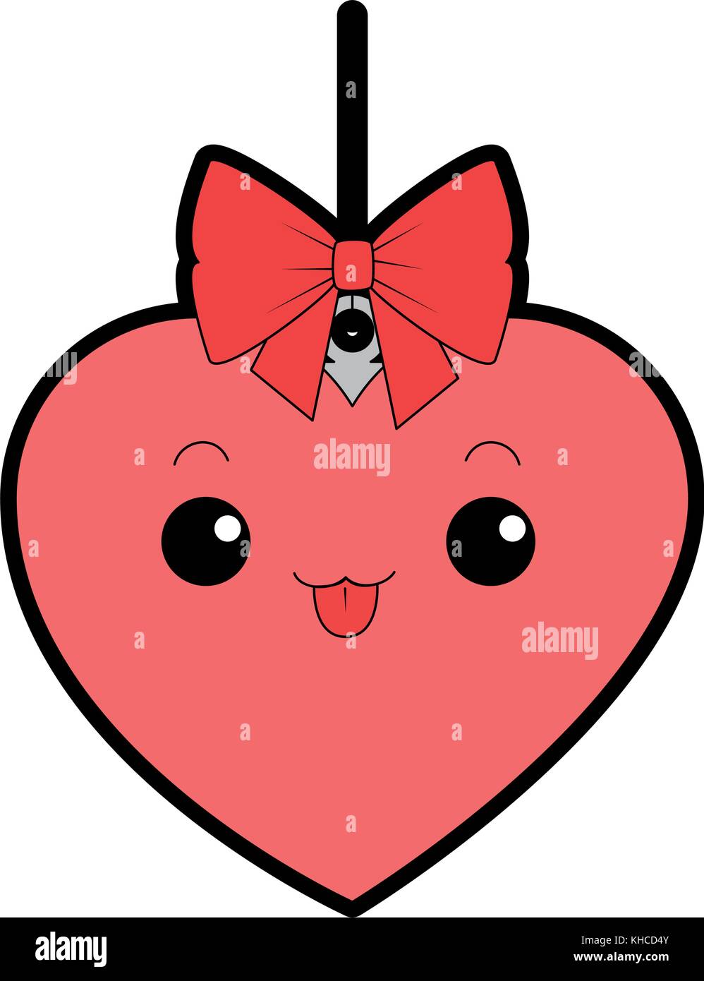 heart love kawaii character vector illustration design Stock Vector ...
