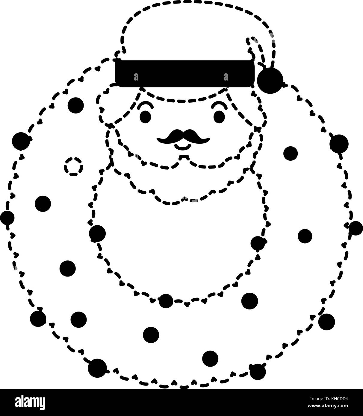 christmas crown with head santa decorative vector illustration design ...