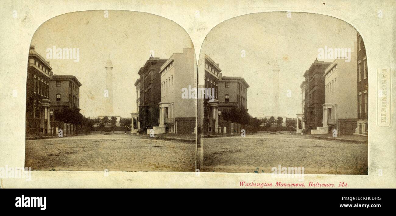 Washington Monument, Baltimore, Maryland, 1861. From the New York ...