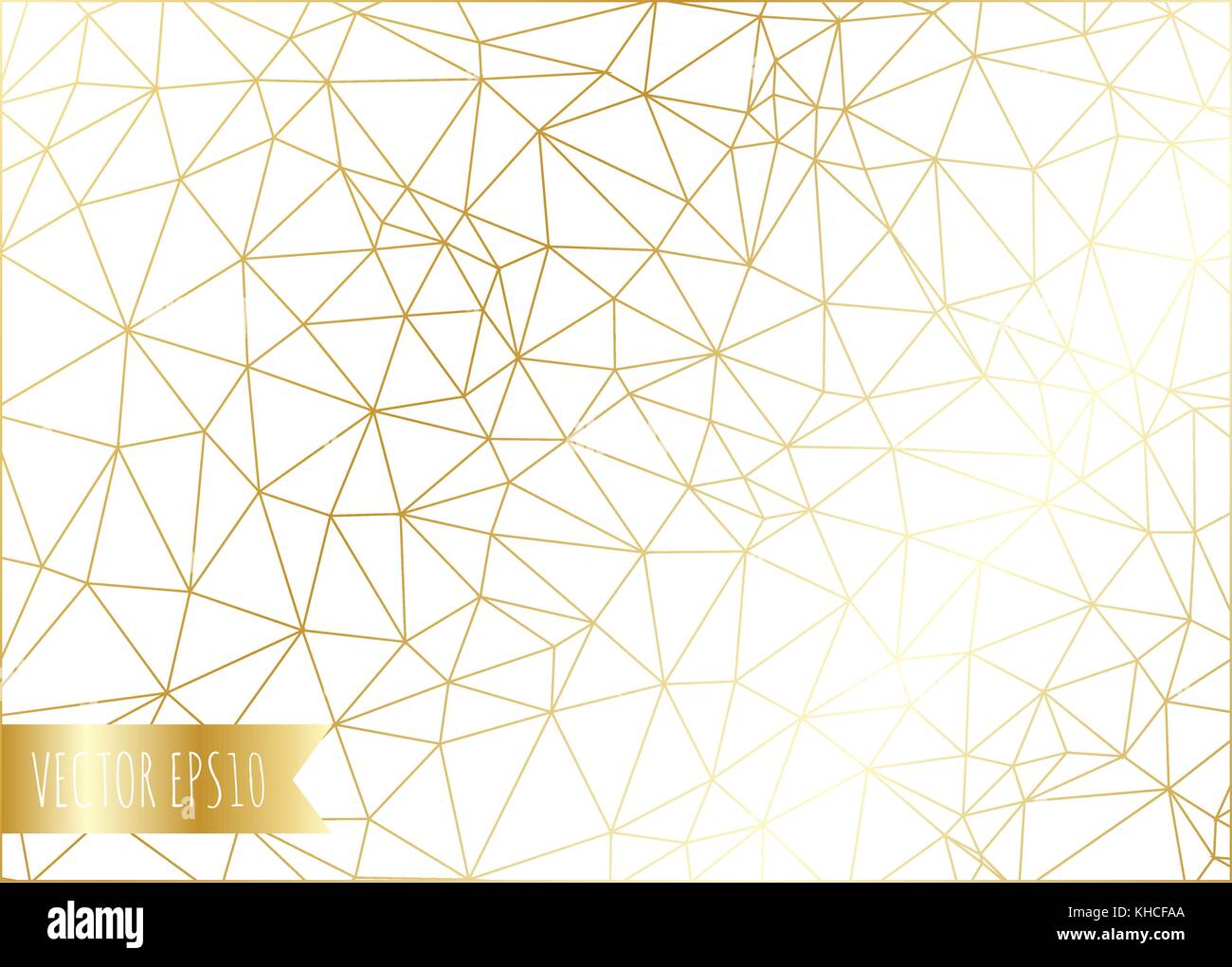 Abstract gold polygonal background. Vector illustration for your design ...