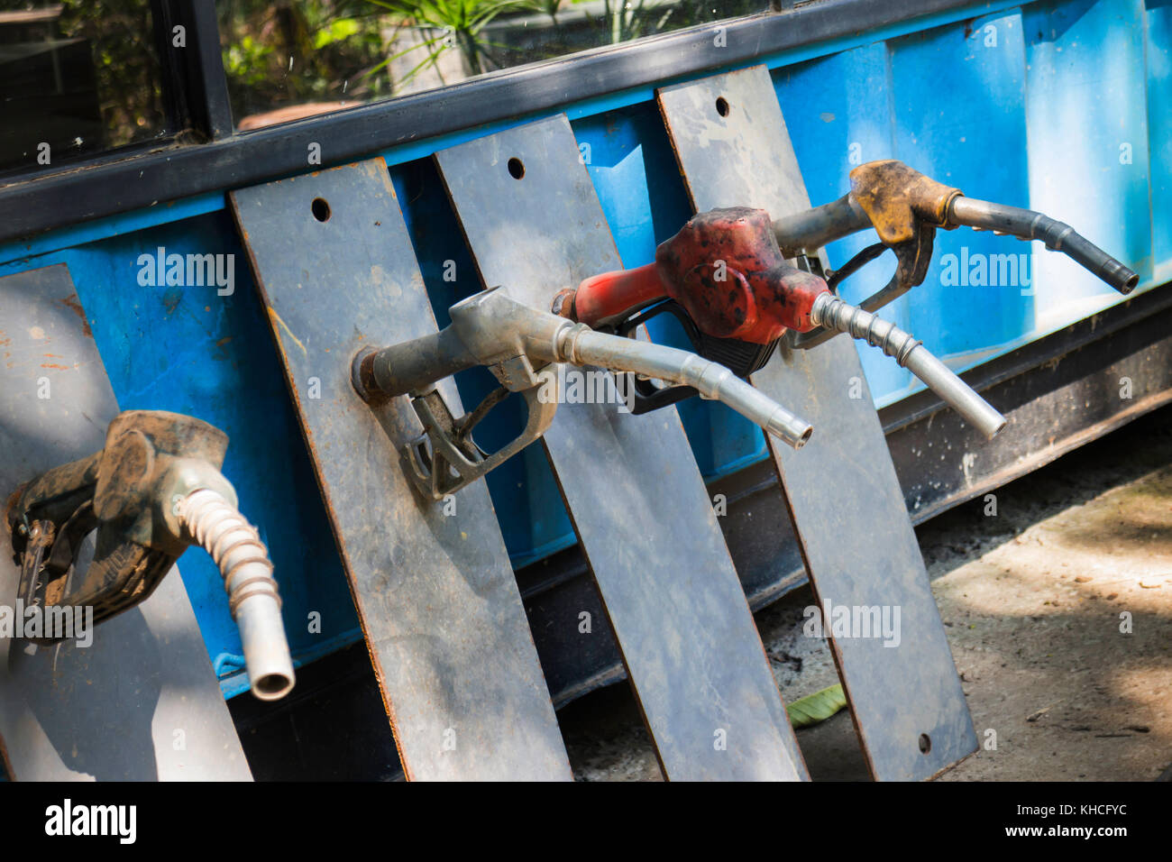 Vintage retro style of old fuel dispenser, stock photo Stock Photo - Alamy