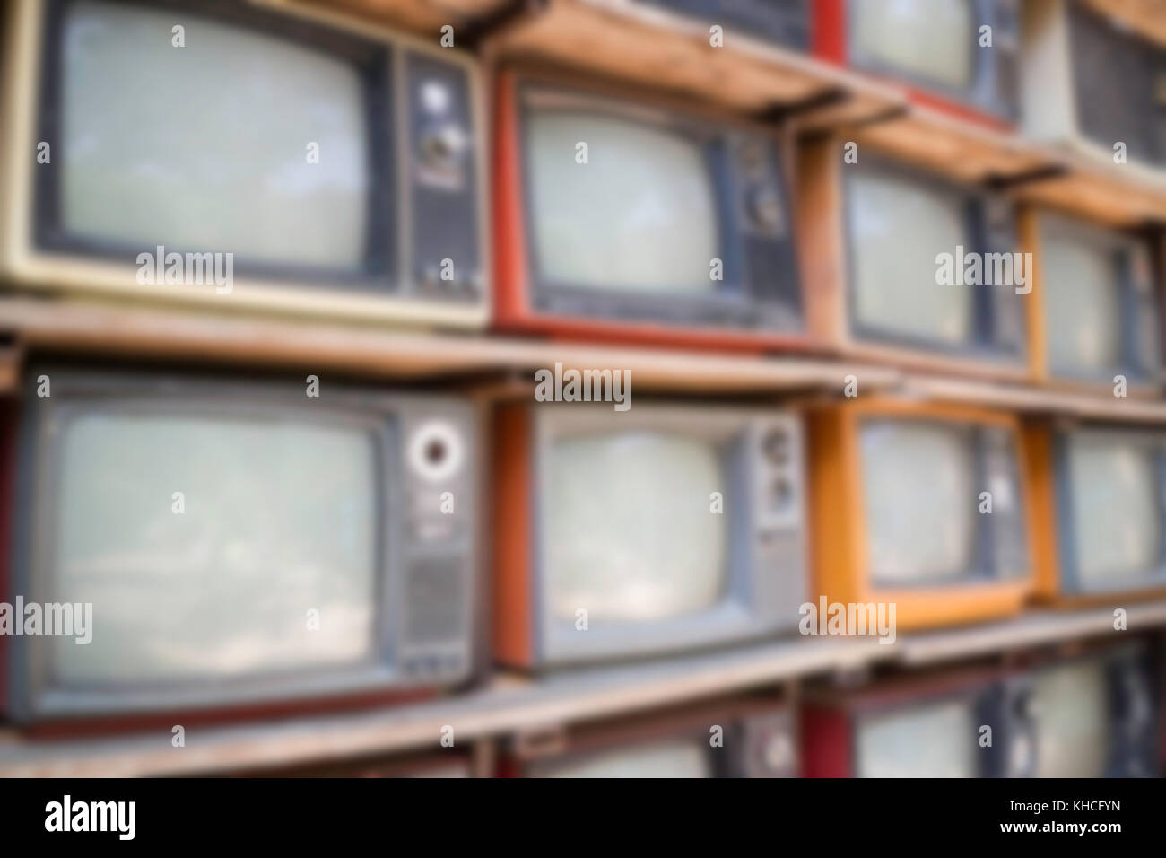 Stack of old TV vintage style background, stock photo Stock Photo - Alamy