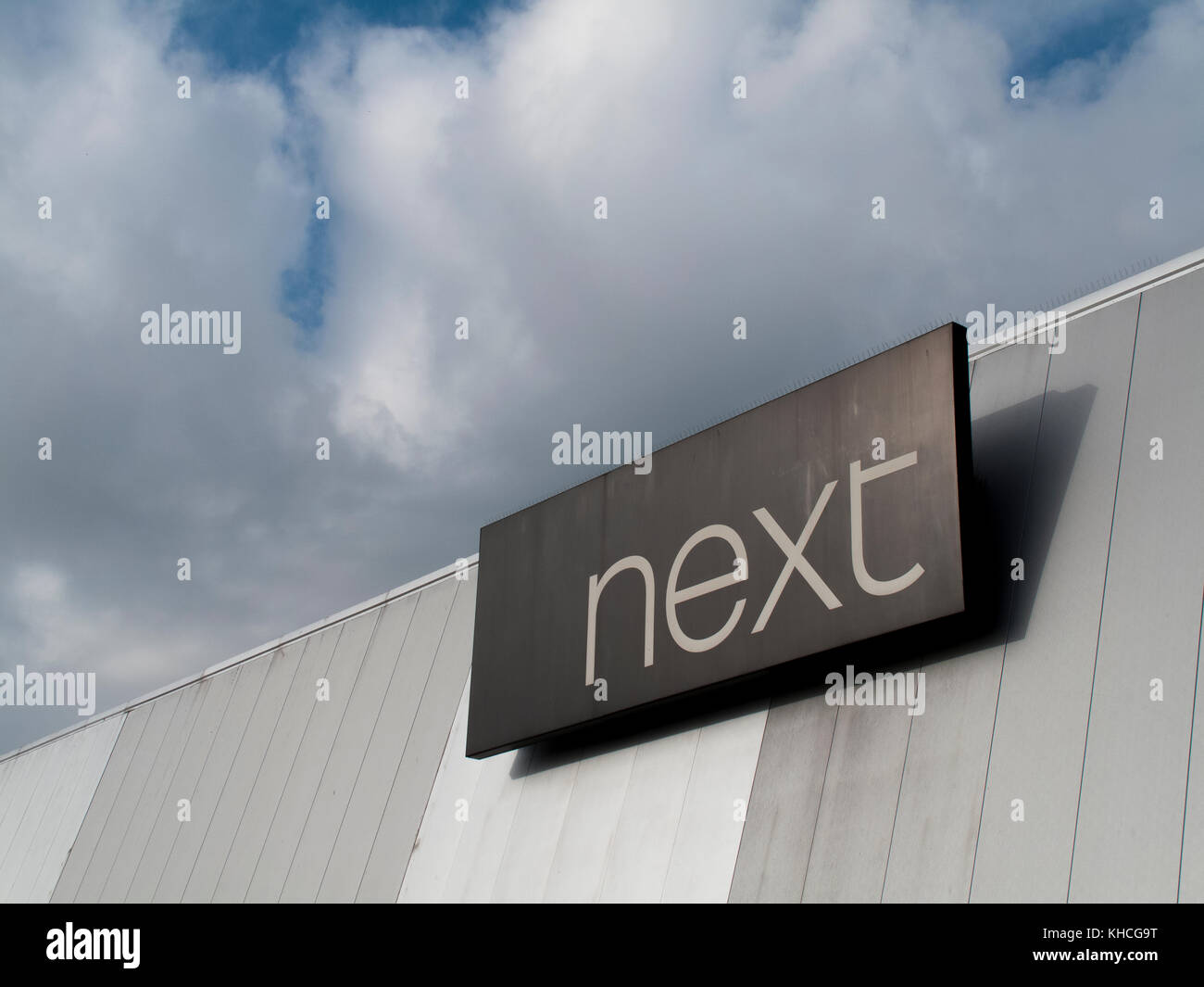 Next women and men fashion clothing store sign, company founded by ...