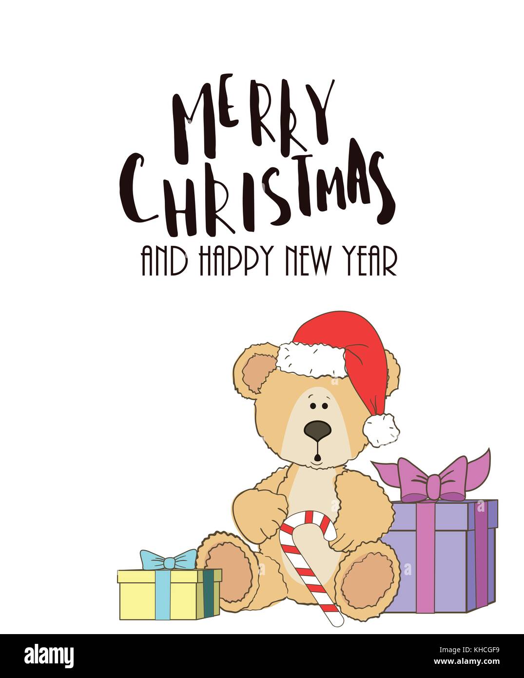 Wrapped gift christmas hat Stock Vector Images - Alamy