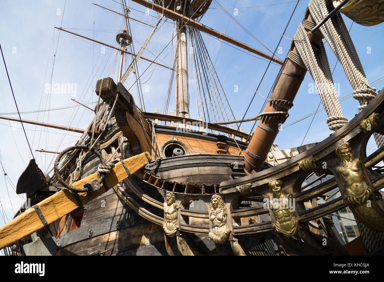 Italy, Genoa, historical galleon at the Porto Antico Stock Photo - Alamy