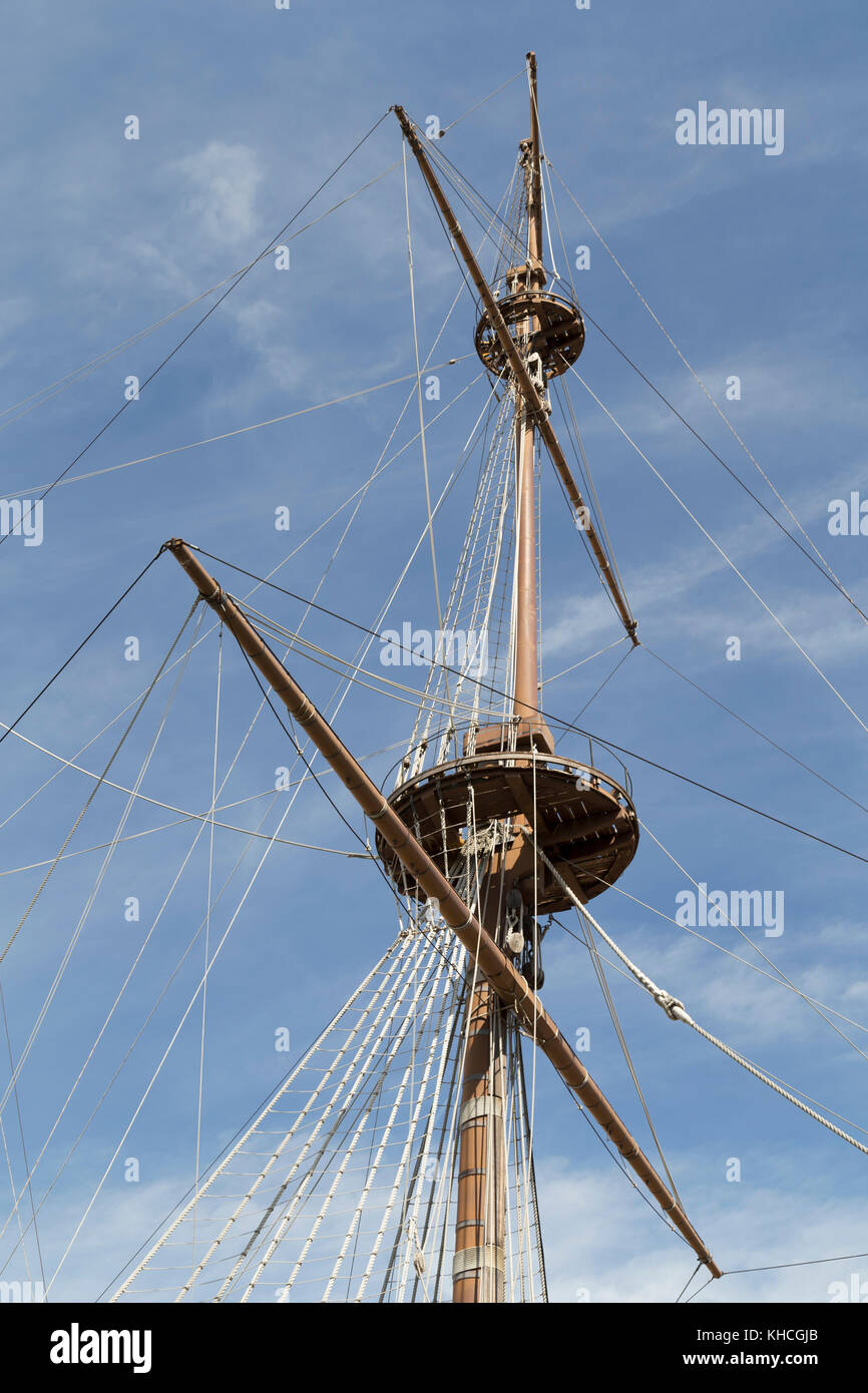 Italy, Genoa, historical galleon at the Porto Antico Stock Photo - Alamy