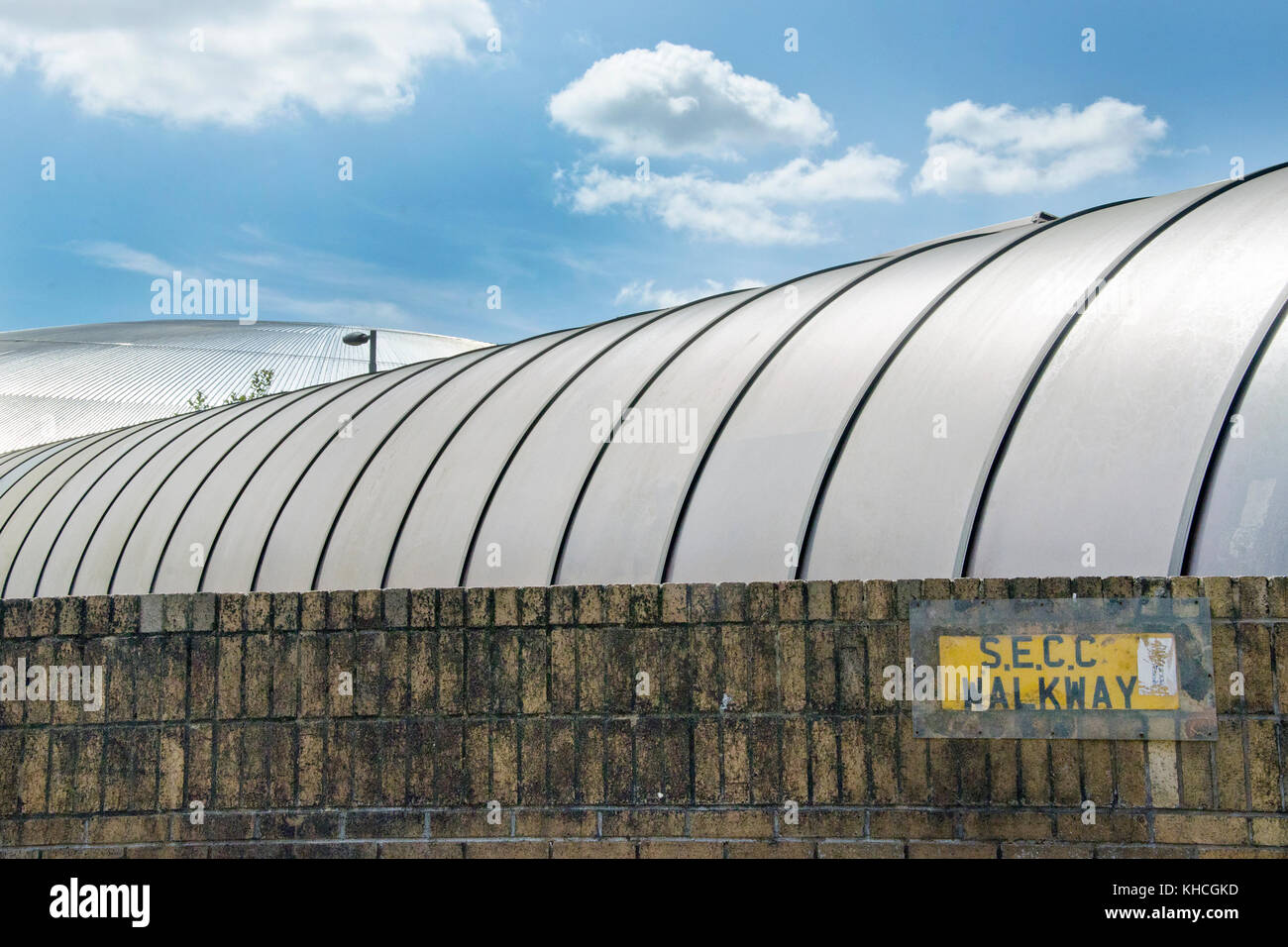 GLASGOW, SCOTLAND- JULY 28 2014: The Clyde Walkway which is near the ...