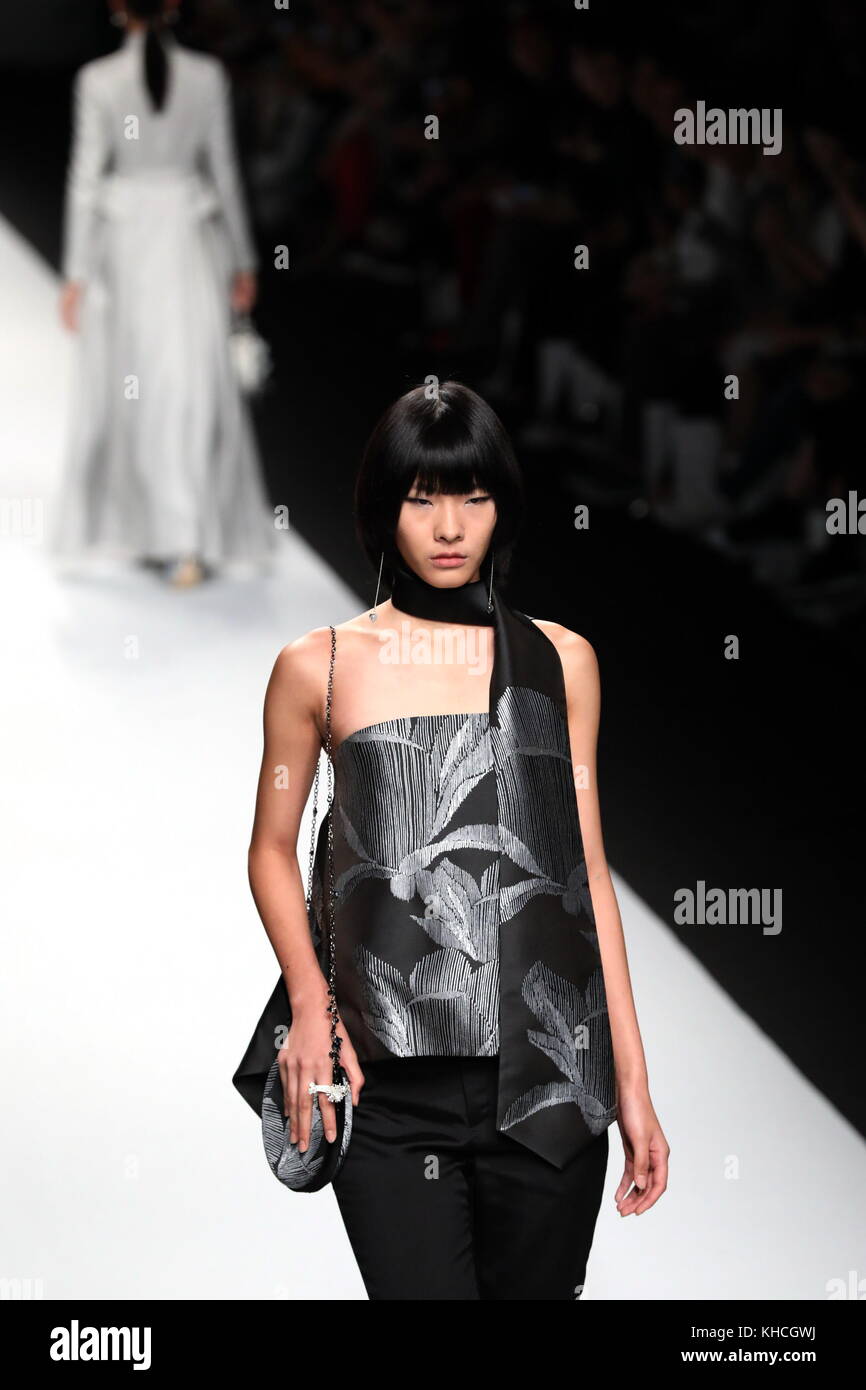 A model on the catwalk during the Heaven Gaia show during Shanghai ...