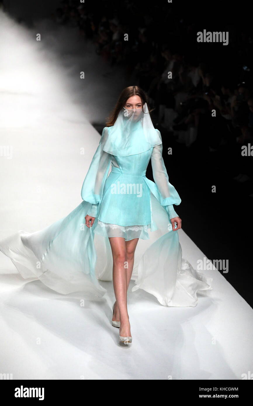 A model on the catwalk during the Heaven Gaia show during Shanghai ...