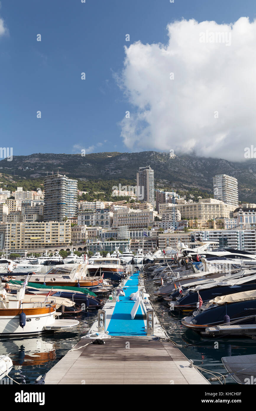 Monaco, view of Monaco and the harbour Stock Photo - Alamy