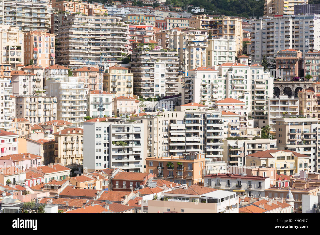 Monaco, view of the densely packed buildings of Monoco Stock Photo - Alamy