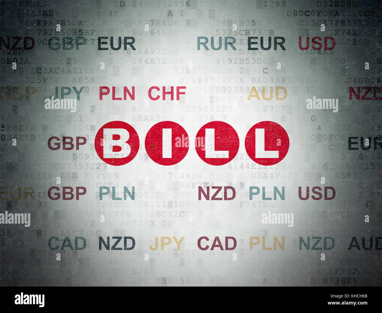 Money concept: Bill on Digital Data Paper background Stock Photo - Alamy