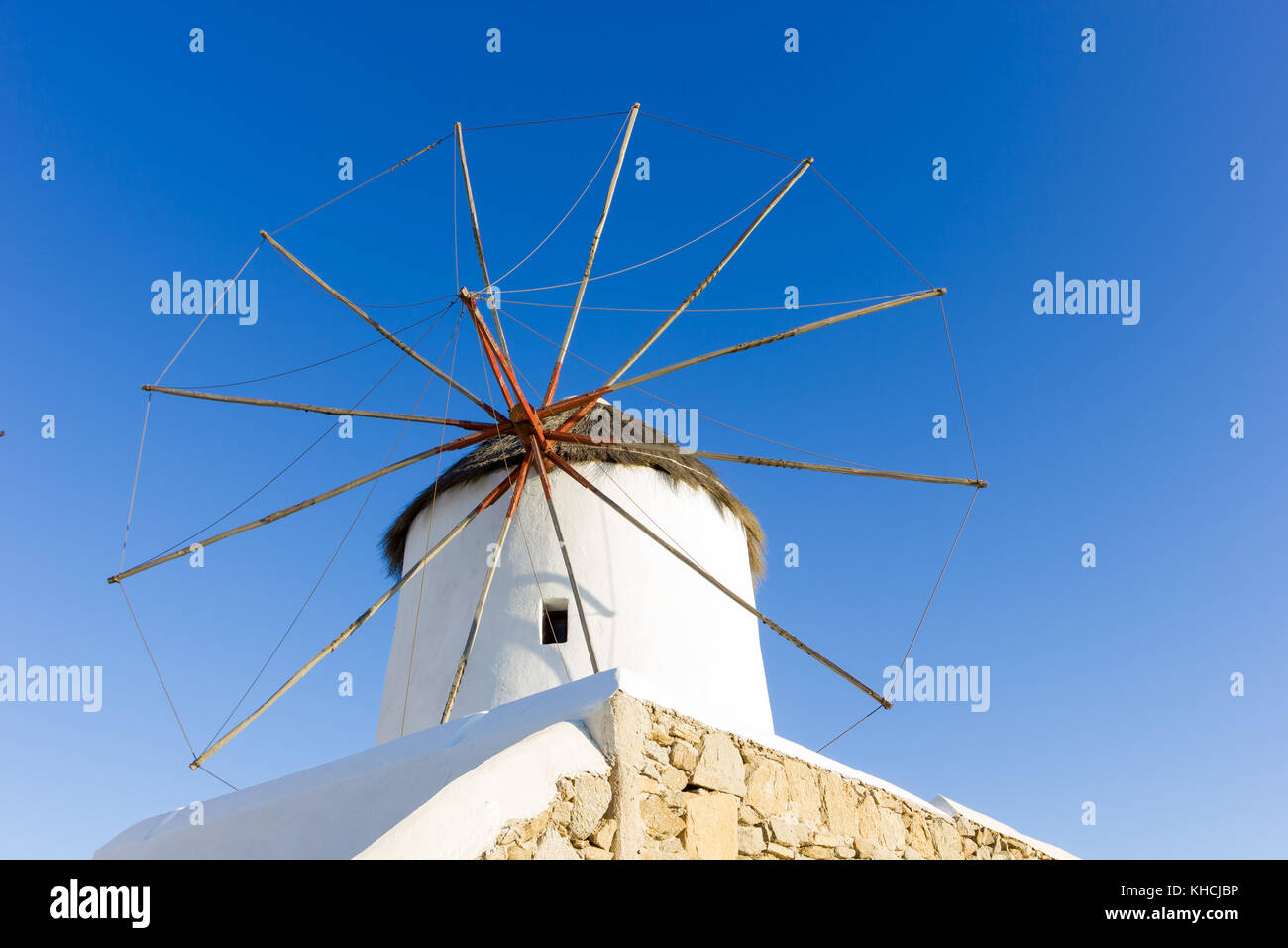 old traditional windmill in Mykonos island,Greece Stock Photo - Alamy