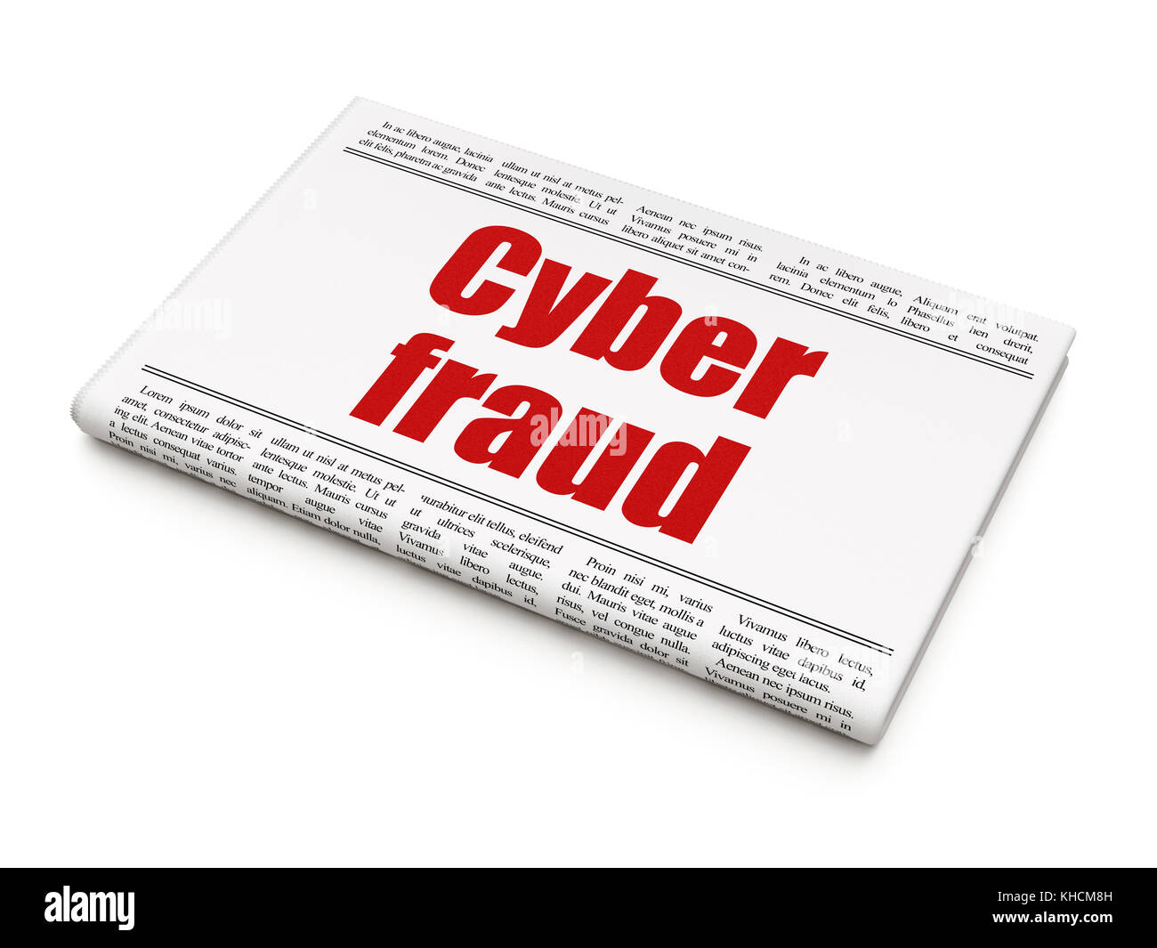 Security concept: newspaper headline Cyber Fraud Stock Photo - Alamy