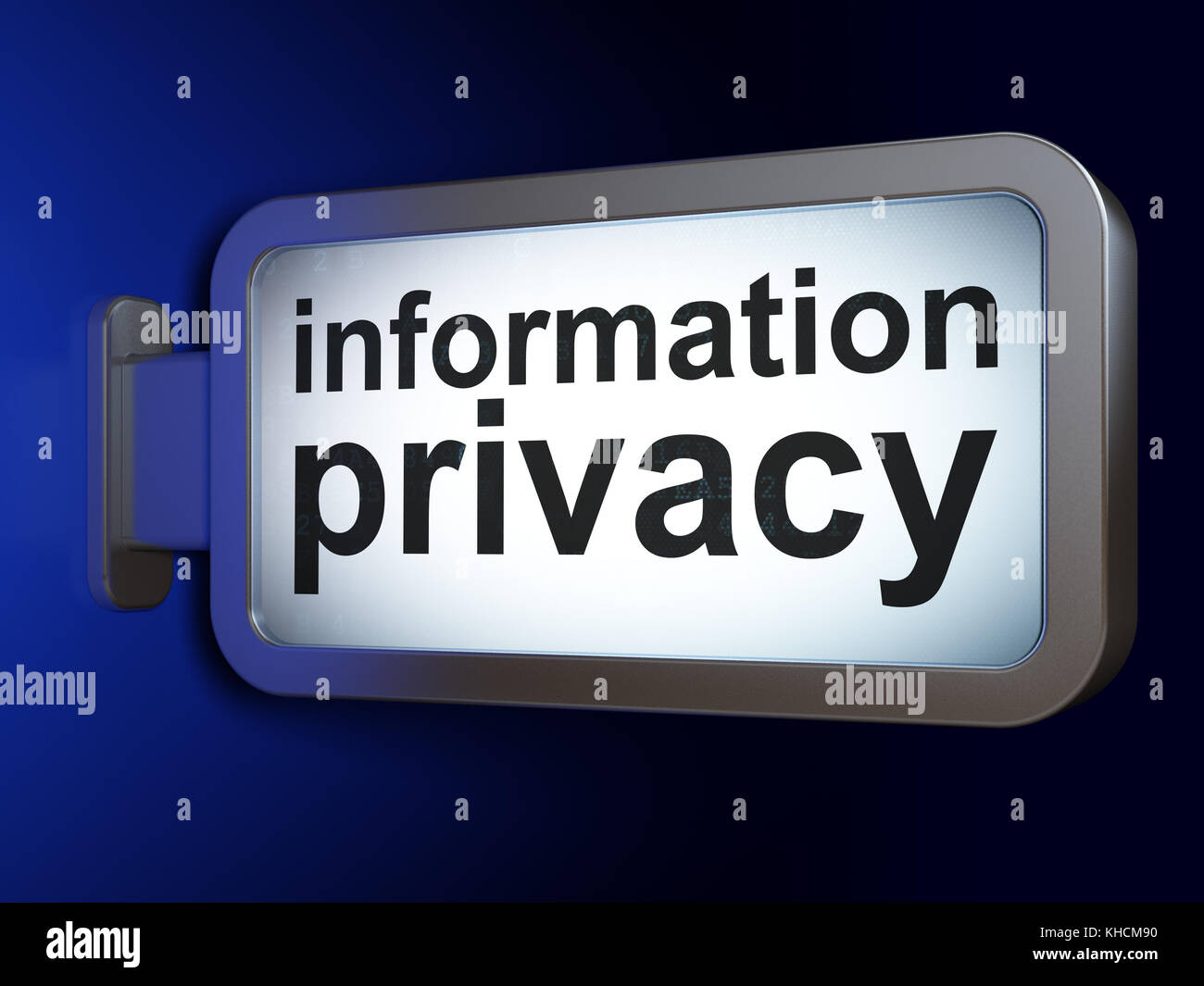 Privacy concept: Information Privacy on billboard background Stock ...