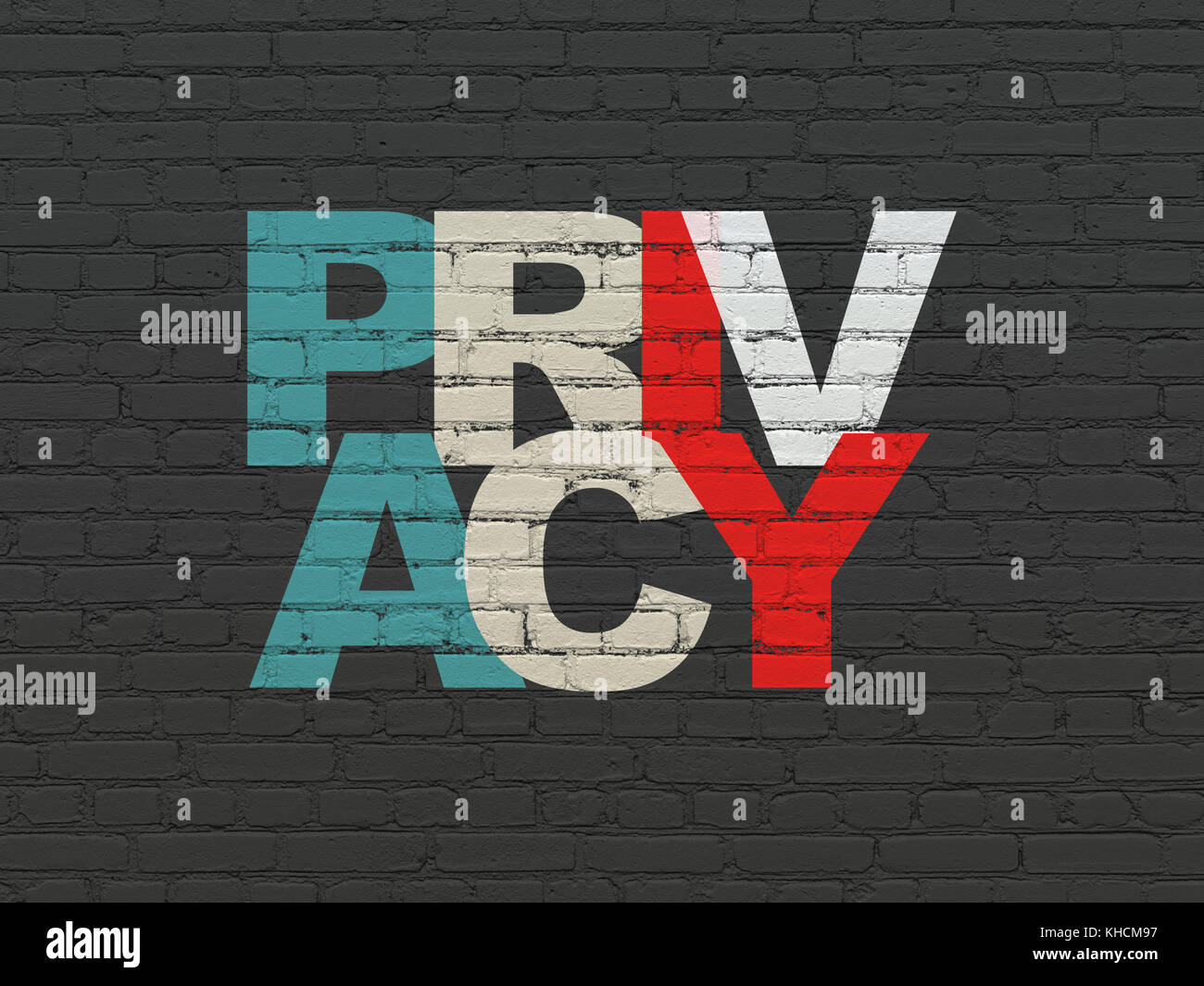 Privacy concept: Privacy on wall background Stock Photo - Alamy