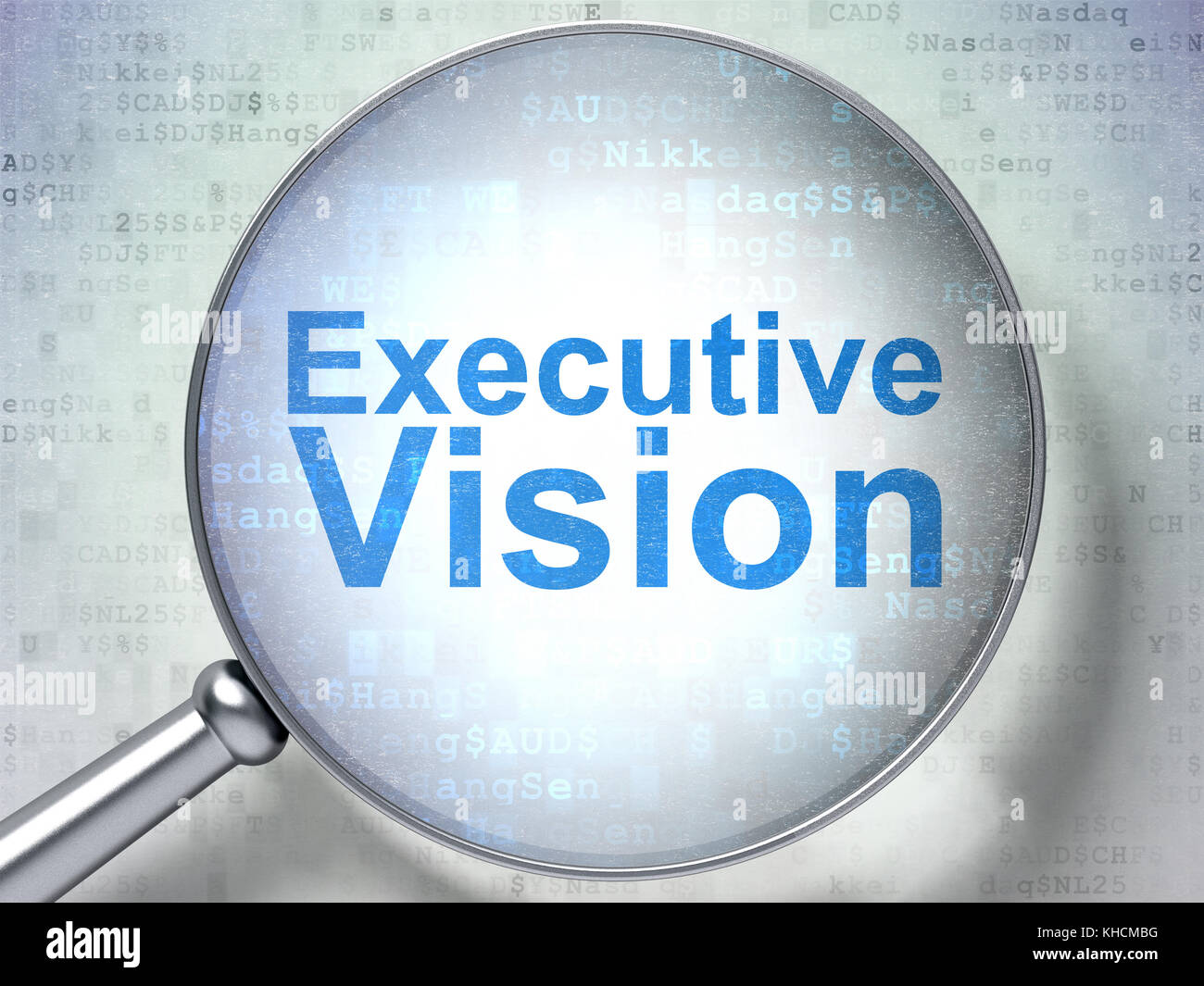 Business concept: Executive Vision with optical glass Stock Photo - Alamy