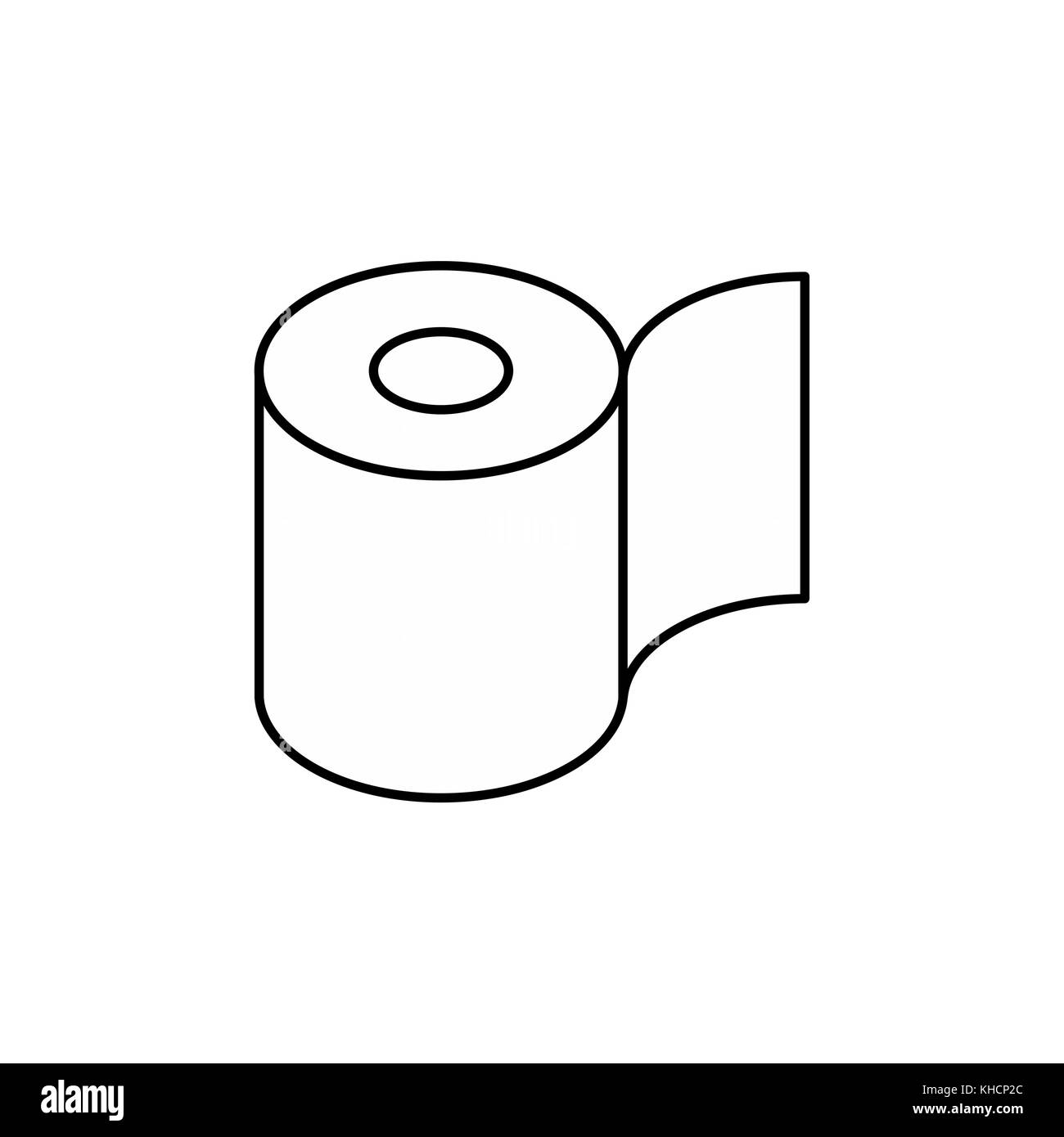 Toilet paper roll icon. Symbol for packing. Vector illustration Stock ...