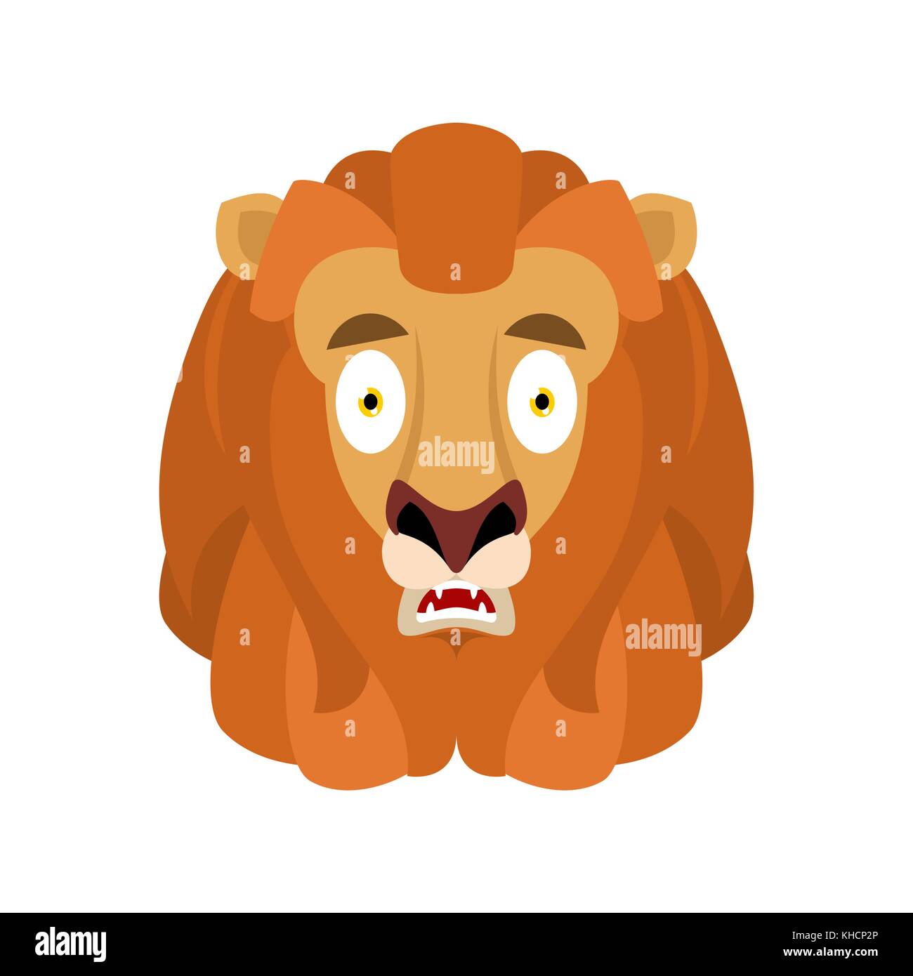 Lion scared face Stock Vector Images - Alamy