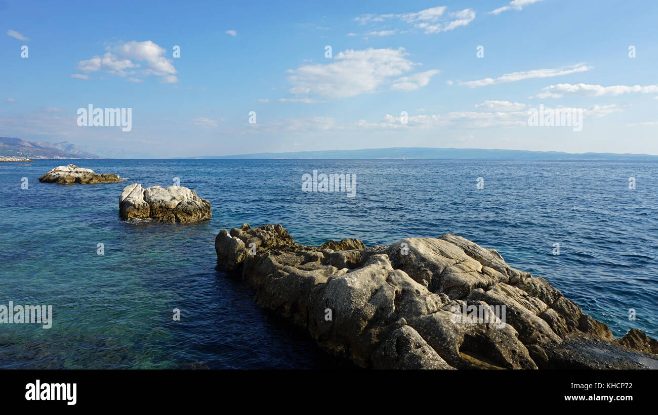 natural amazing beach in split cratia Stock Photo - Alamy