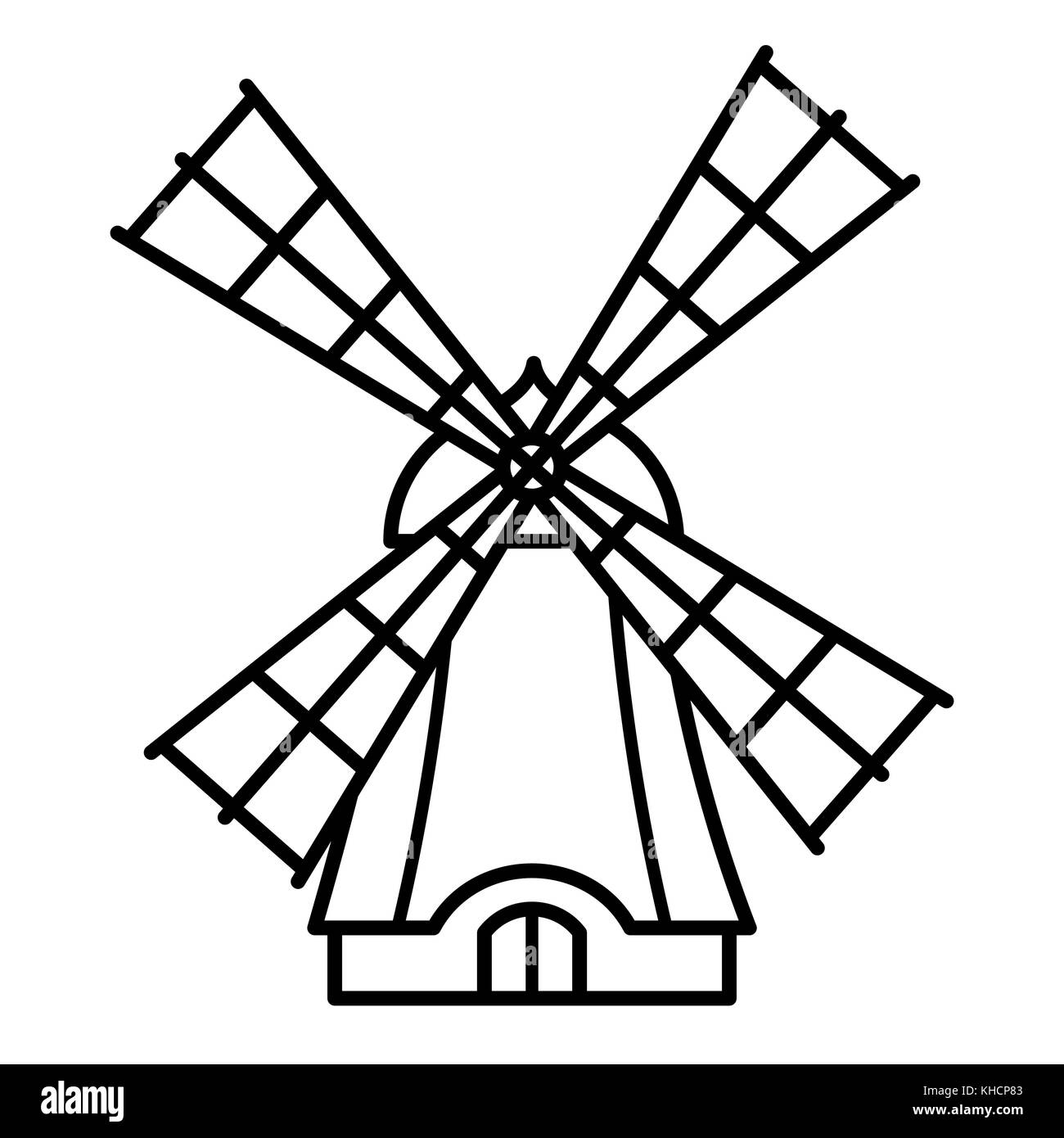 Cartoon Windmill Vector
