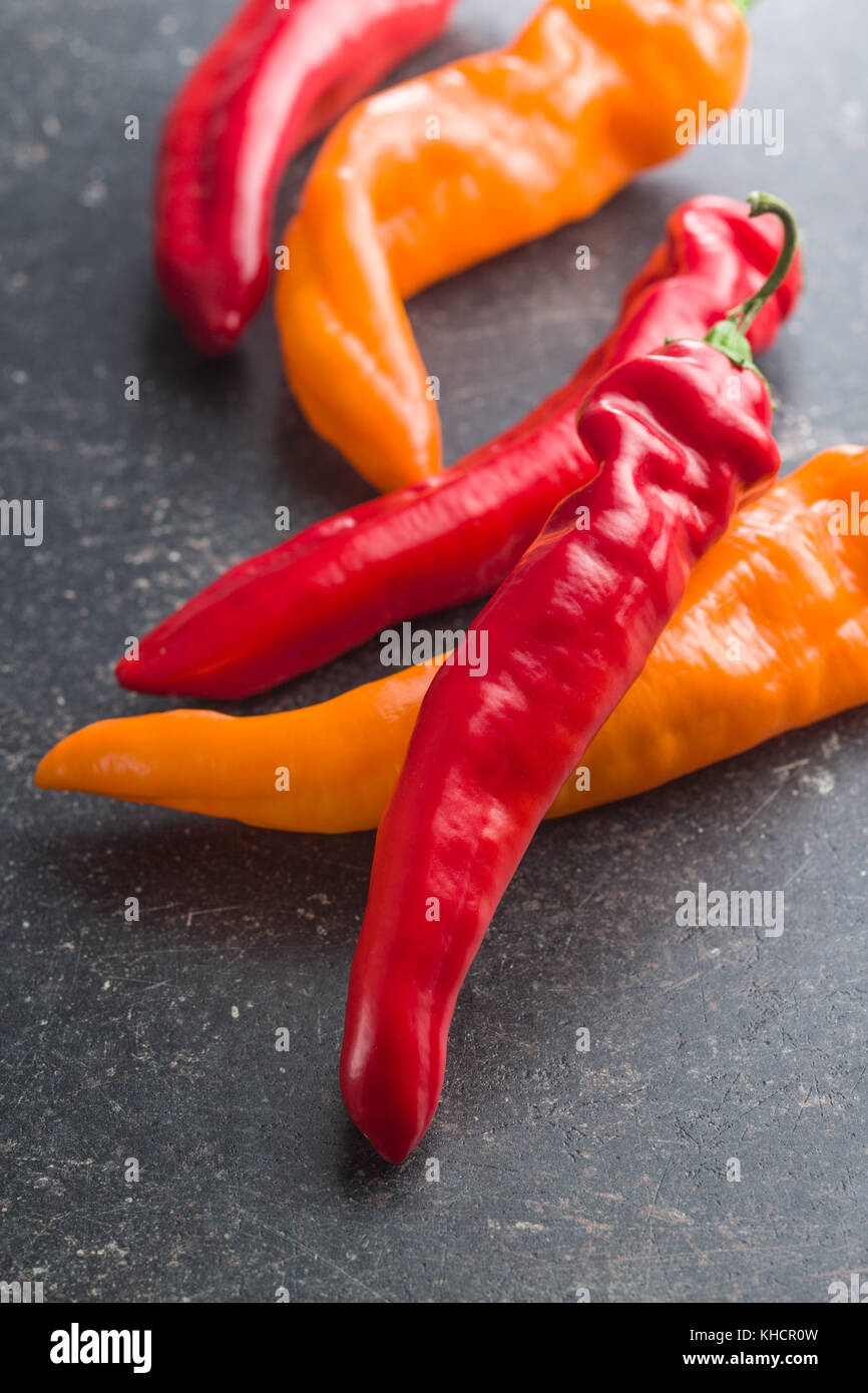 Bell peppers on table hi-res stock photography and images - Alamy