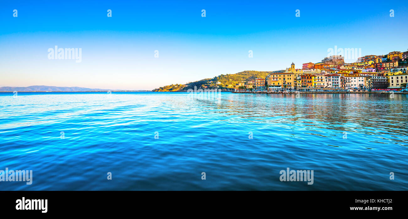 Porto Santo Stefano panoramic view of seafront, italian travel ...