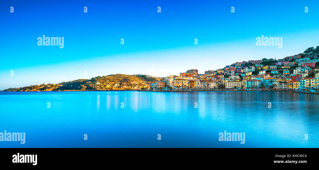 Porto Santo Stefano panoramic view of seafront, italian travel ...