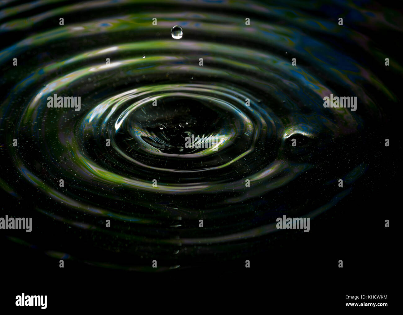 water drop making ripples Stock Photo - Alamy