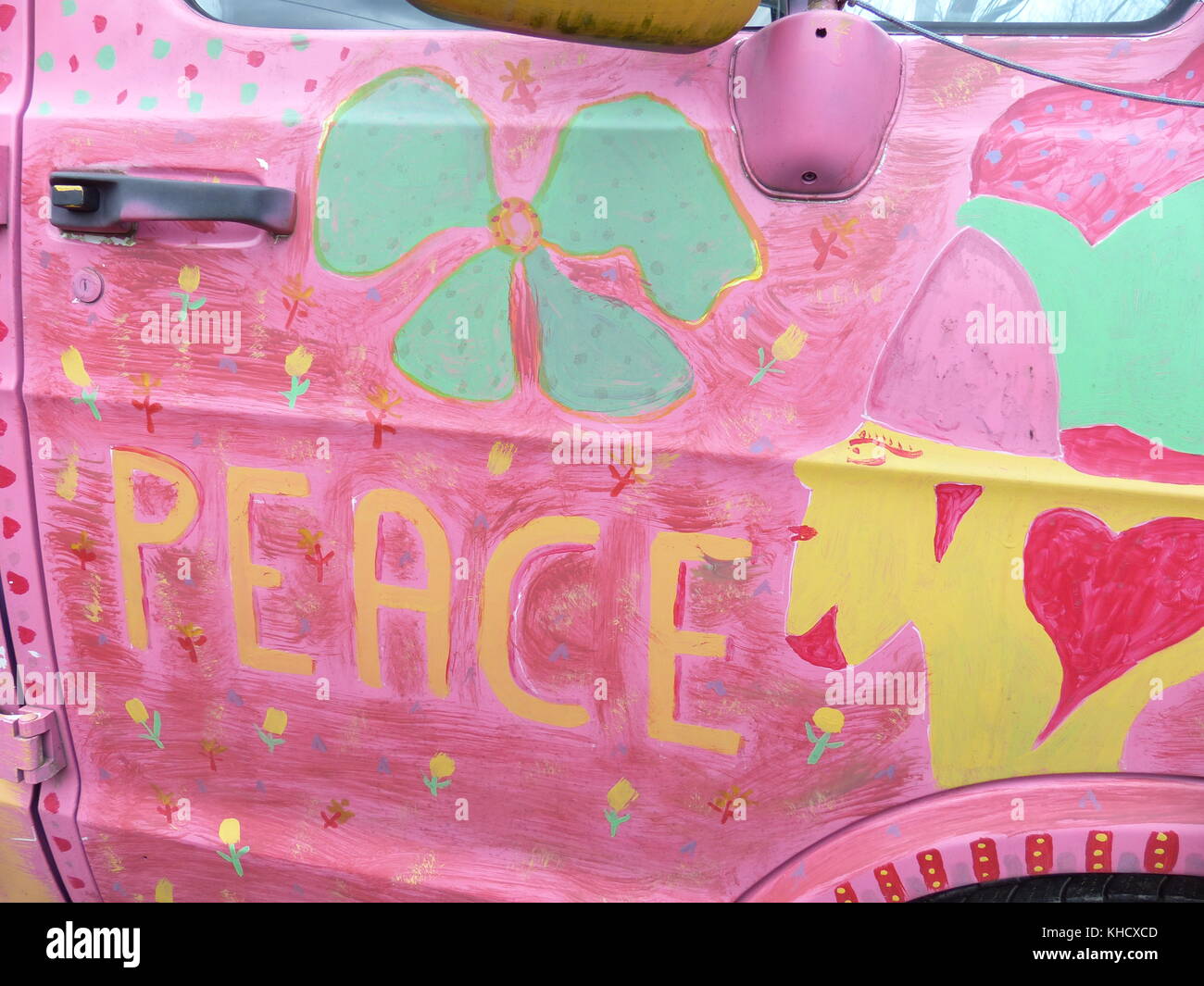 Woodstock 69, memorabilia and peace signs Stock Photo - Alamy