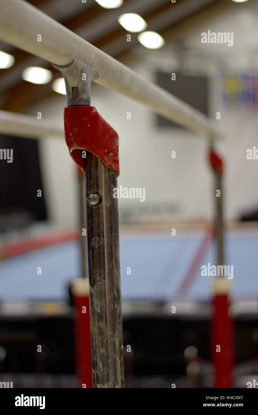 Gymnastic equipment at a gymnastic competition in the Faroe Islands ...