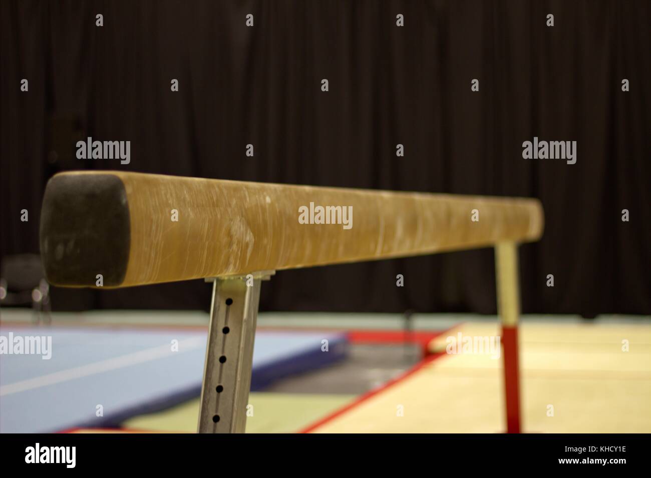 Gymnastic equipment at a gymnastic competition in the Faroe Islands ...