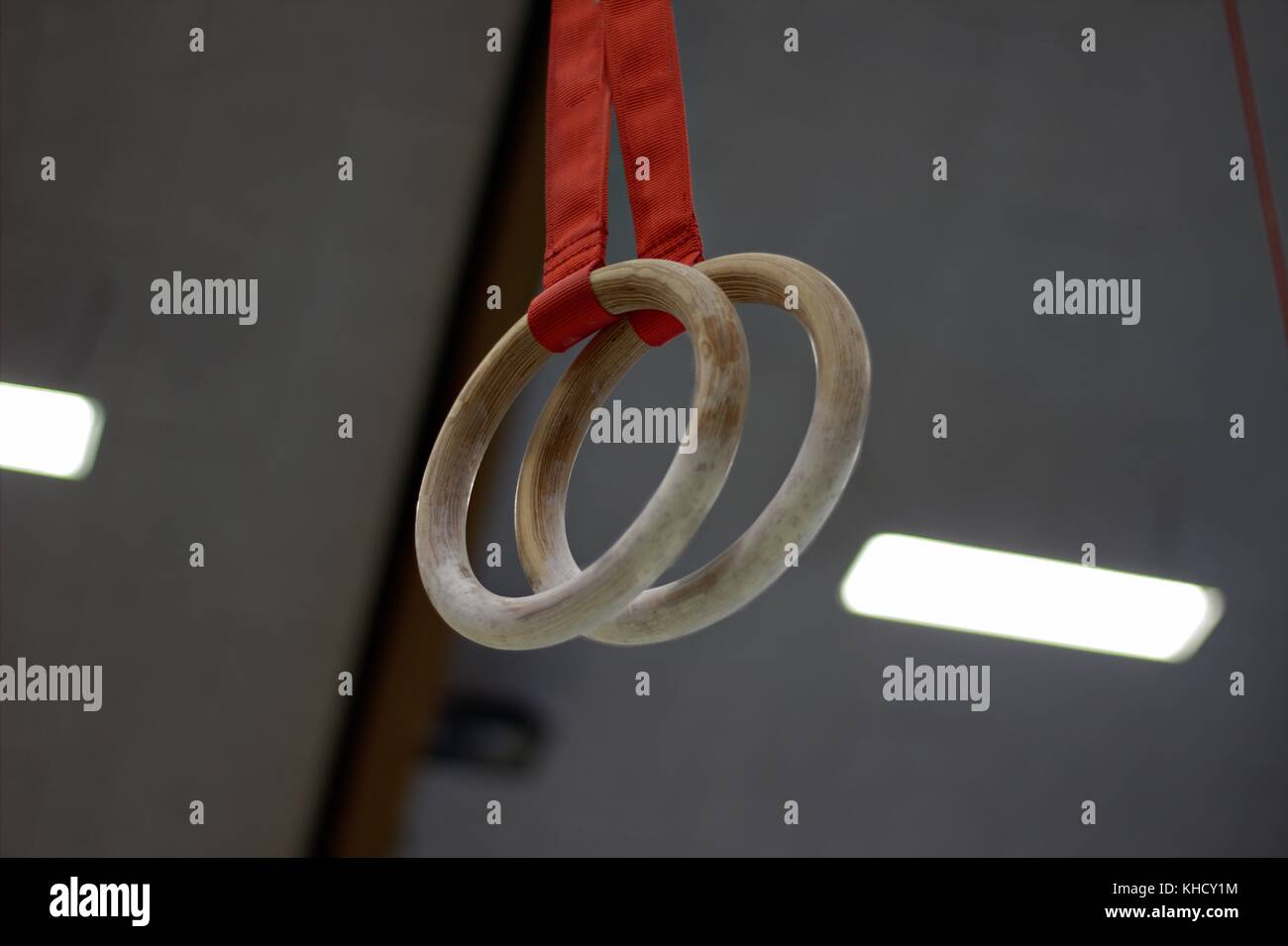 Gymnastic equipment at a gymnastic competition in the Faroe Islands ...