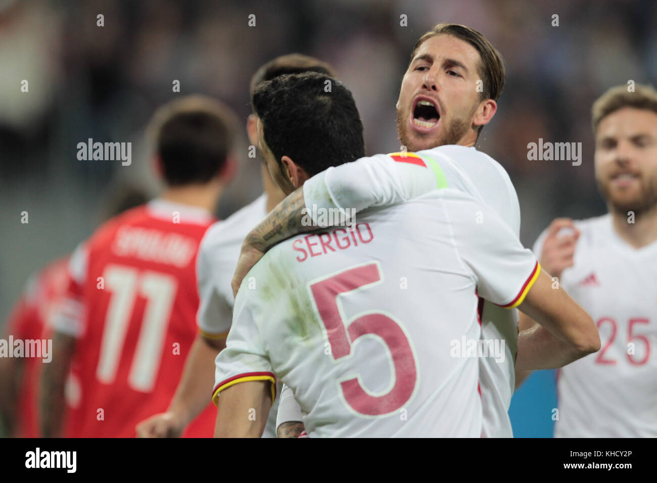 Saint Petersburg, Russia. 14th Nov, 2017. defender Sergio Ramos of ...