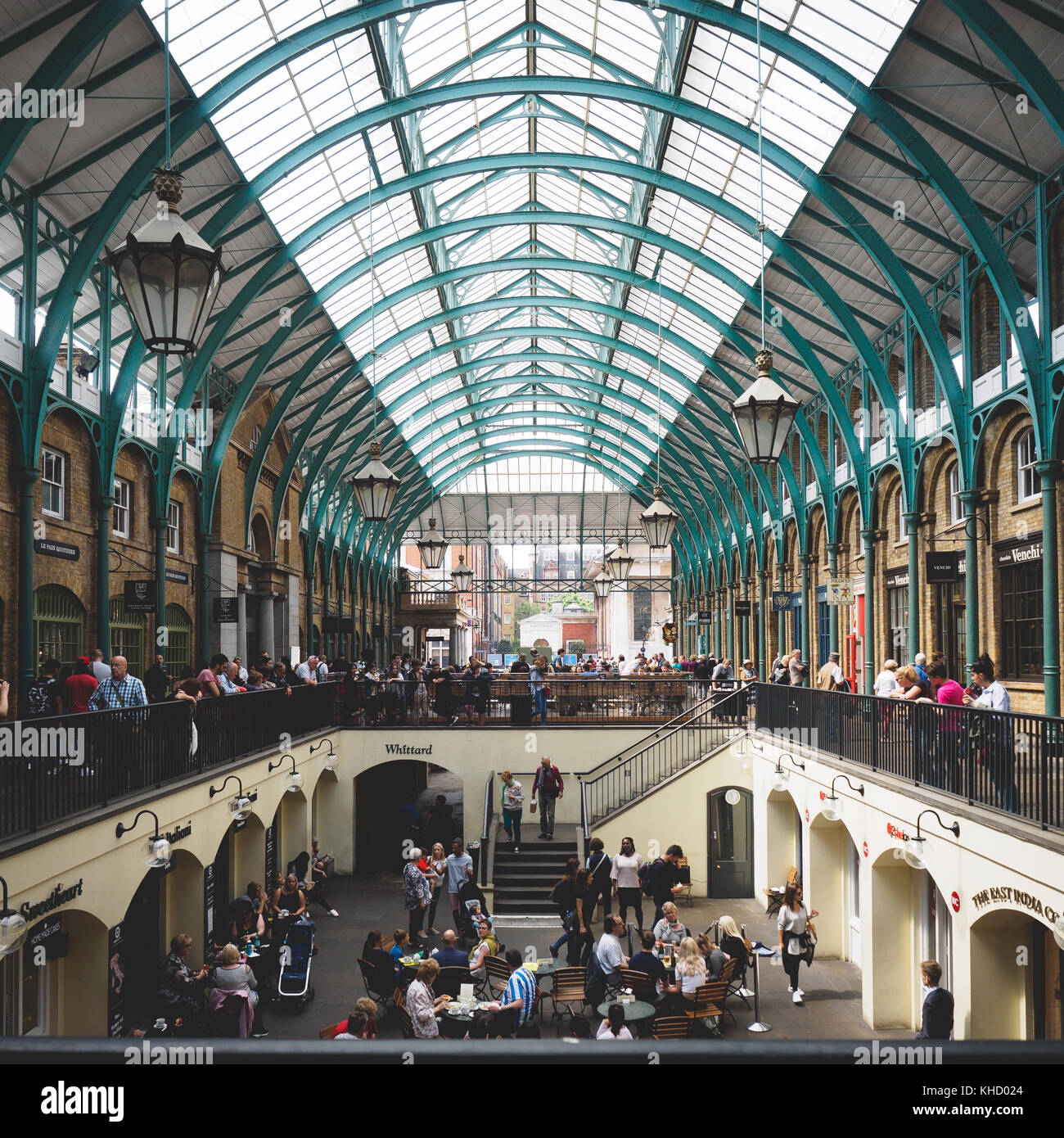 Interior of Covent Garden. London, UK. Square format Stock Photo - Alamy