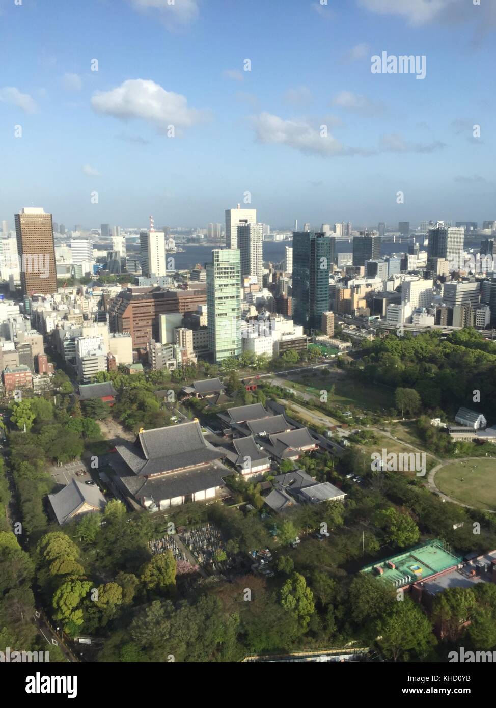 View of Zojoji Temple from Tokyo Tower Stock Photo - Alamy