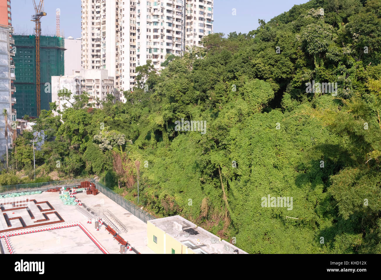 View from Guia Hill Park and Construction in Macau Stock Photo - Alamy