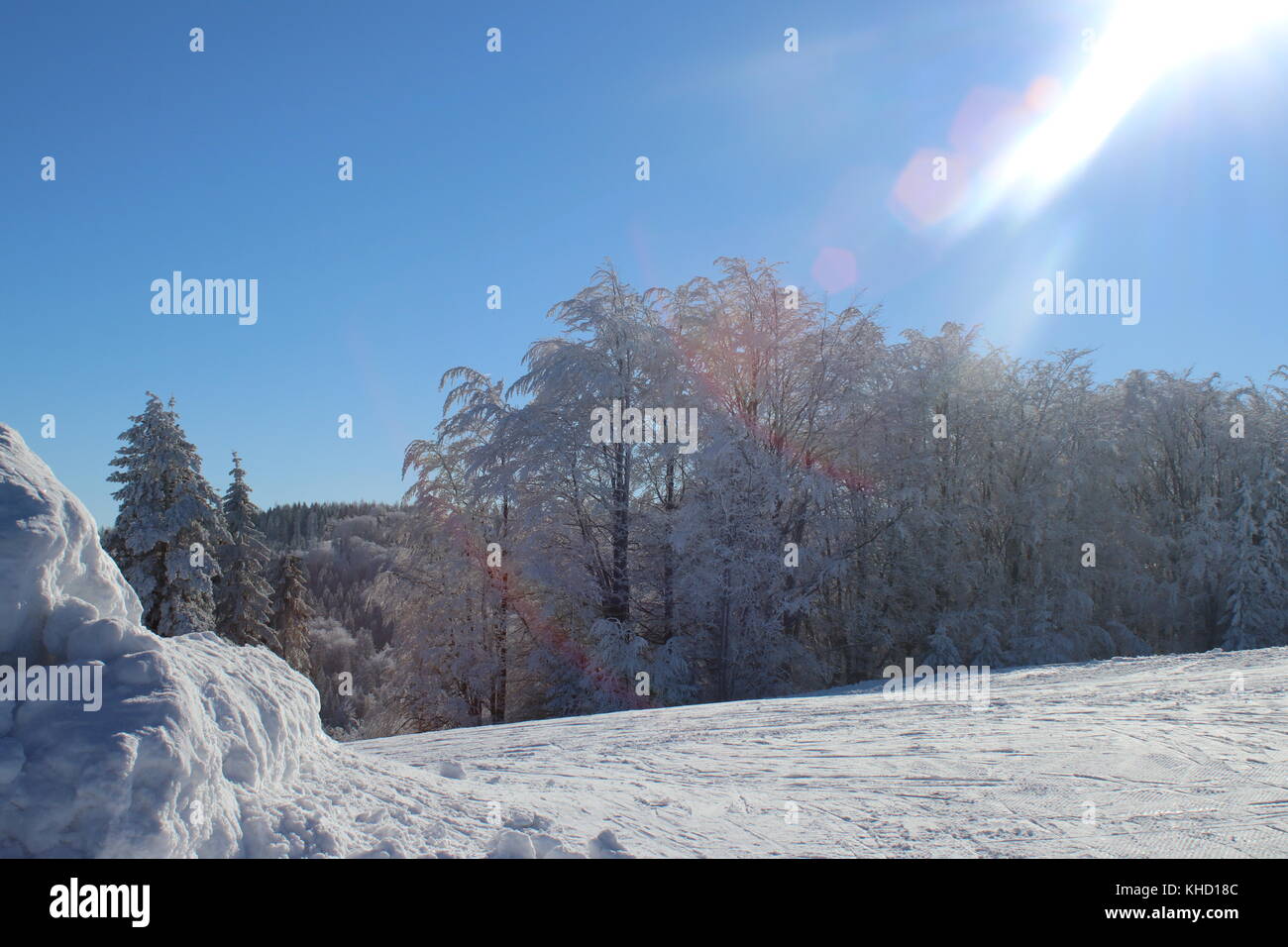 beautiful winter in the mountains in a sunny snowy day Stock Photo - Alamy